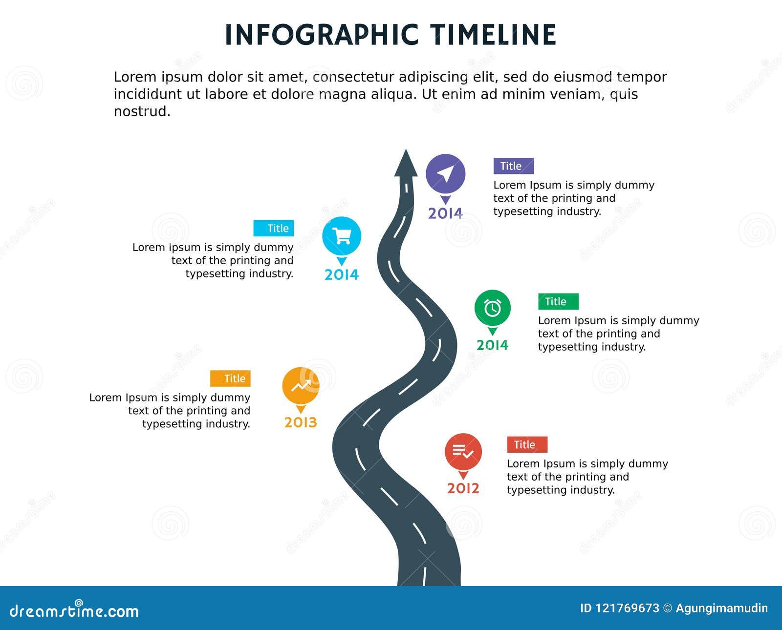 Pfeildiagrammdiagramm Mit Viererschablone Und PowerPoint Und ...