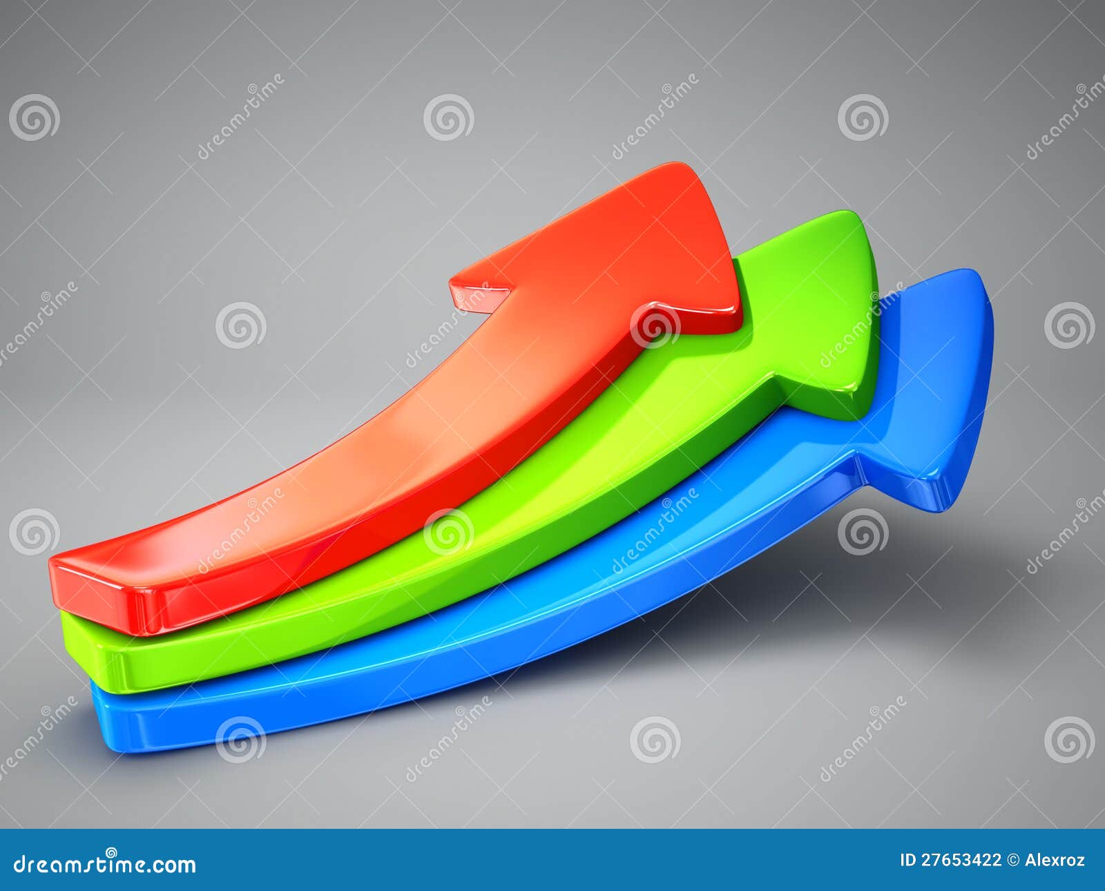 Pfeile 3d stock abbildung. Illustration von bewegung - 27653422