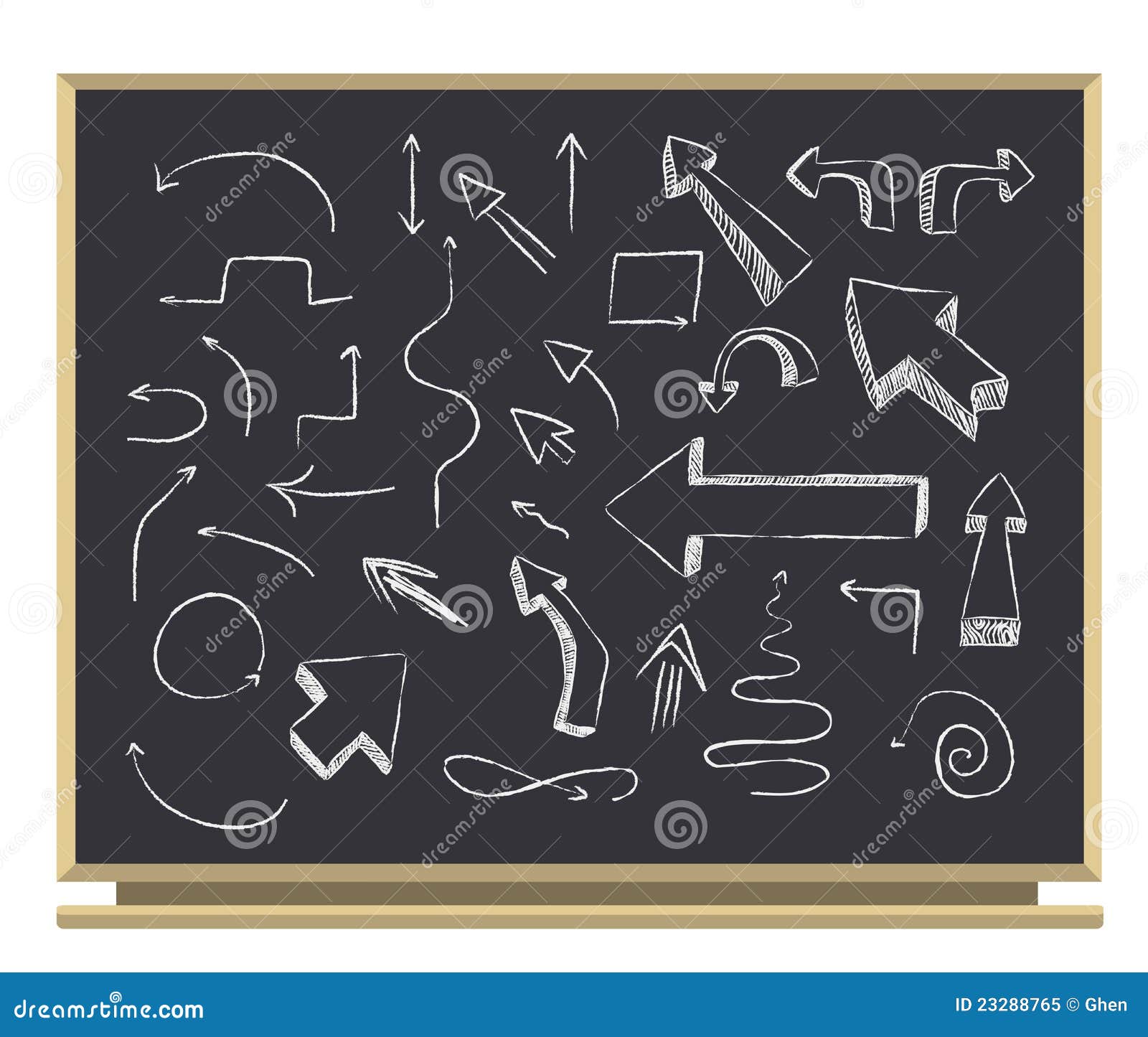 Pfeile auf Tafel vektor abbildung. Illustration von pfeil - 23288765