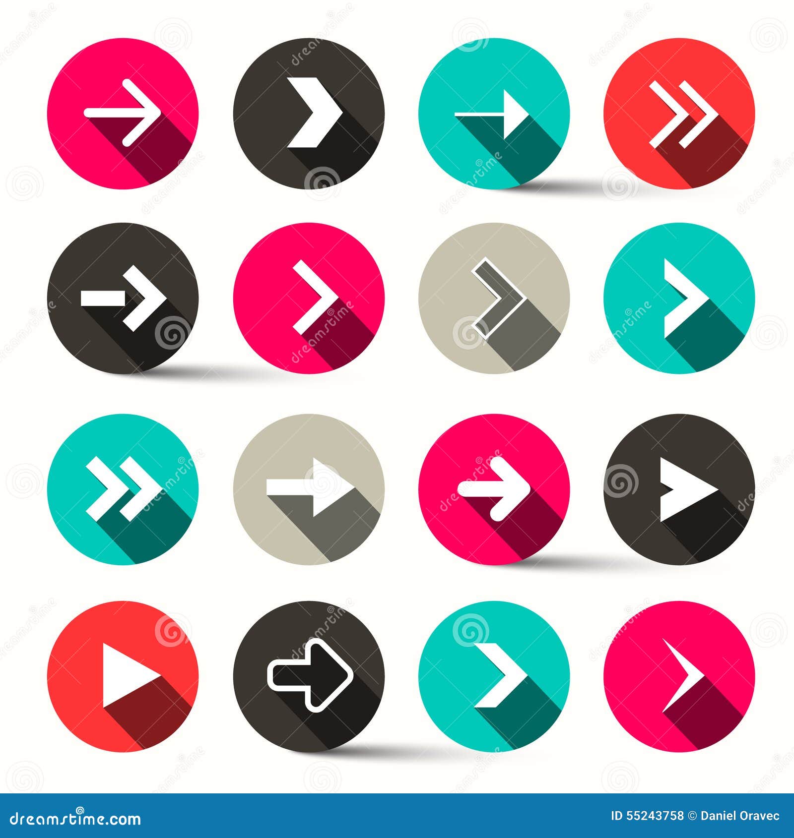 Pfeile in Den Kreisen - Vektor Vektor Abbildung - Illustration von ...
