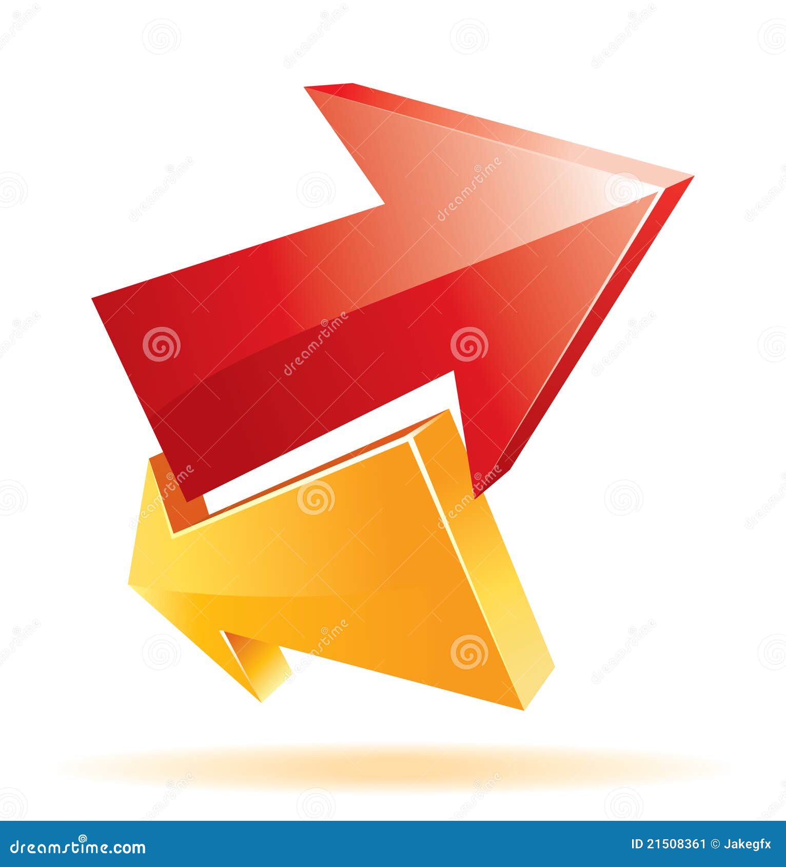 Pfeile des Vektor 3d vektor abbildung. Illustration von abwärts - 21508361