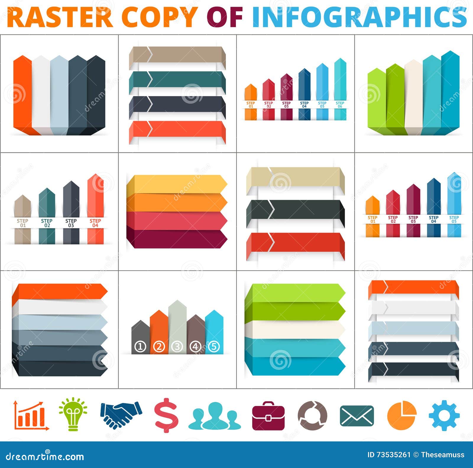 Pfeile Infographic, Diagramm, Diagramm Stock Abbildung - Illustration ...
