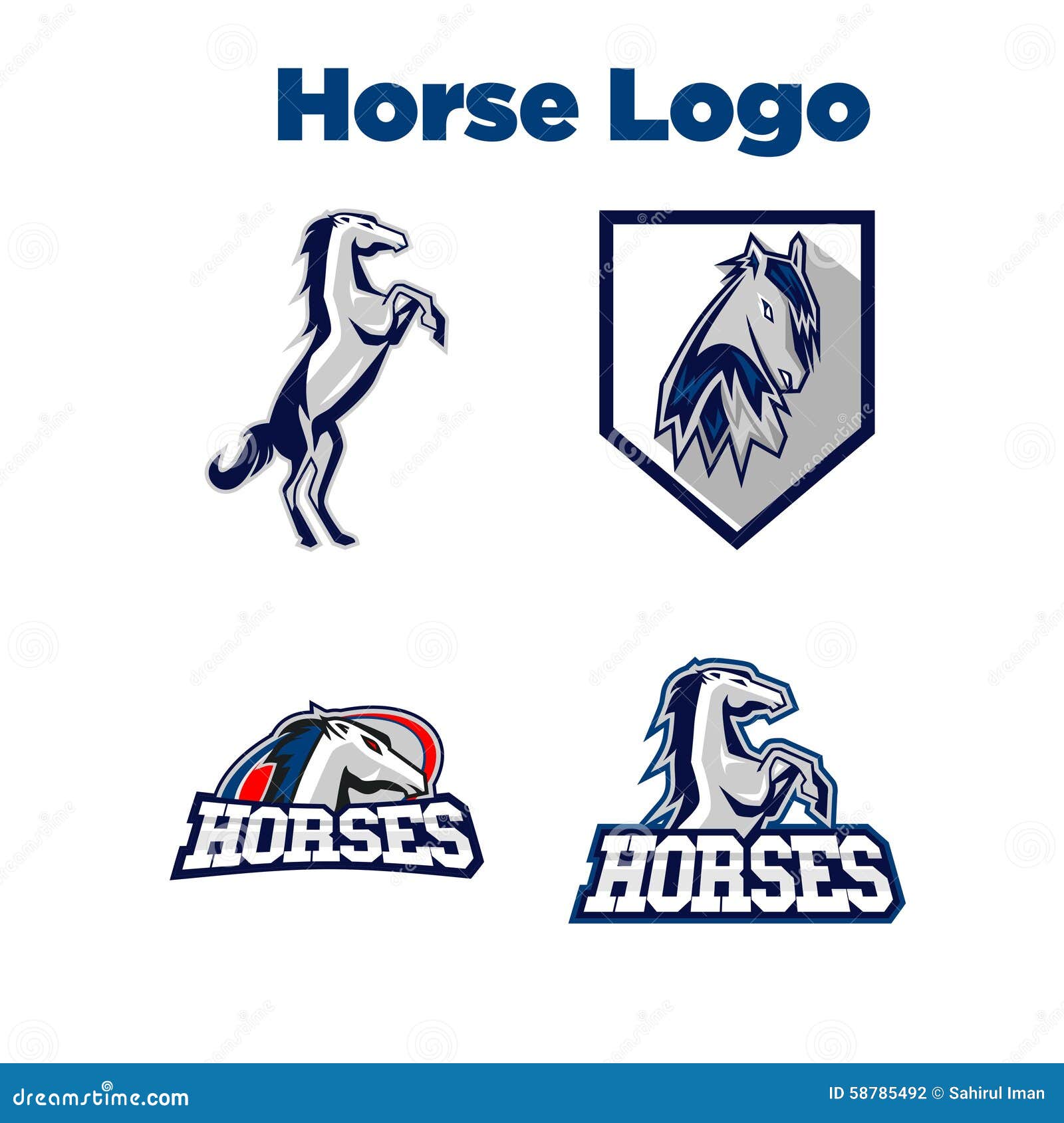 Pferd Logo Template vektor abbildung. Illustration von königlich - 58785492