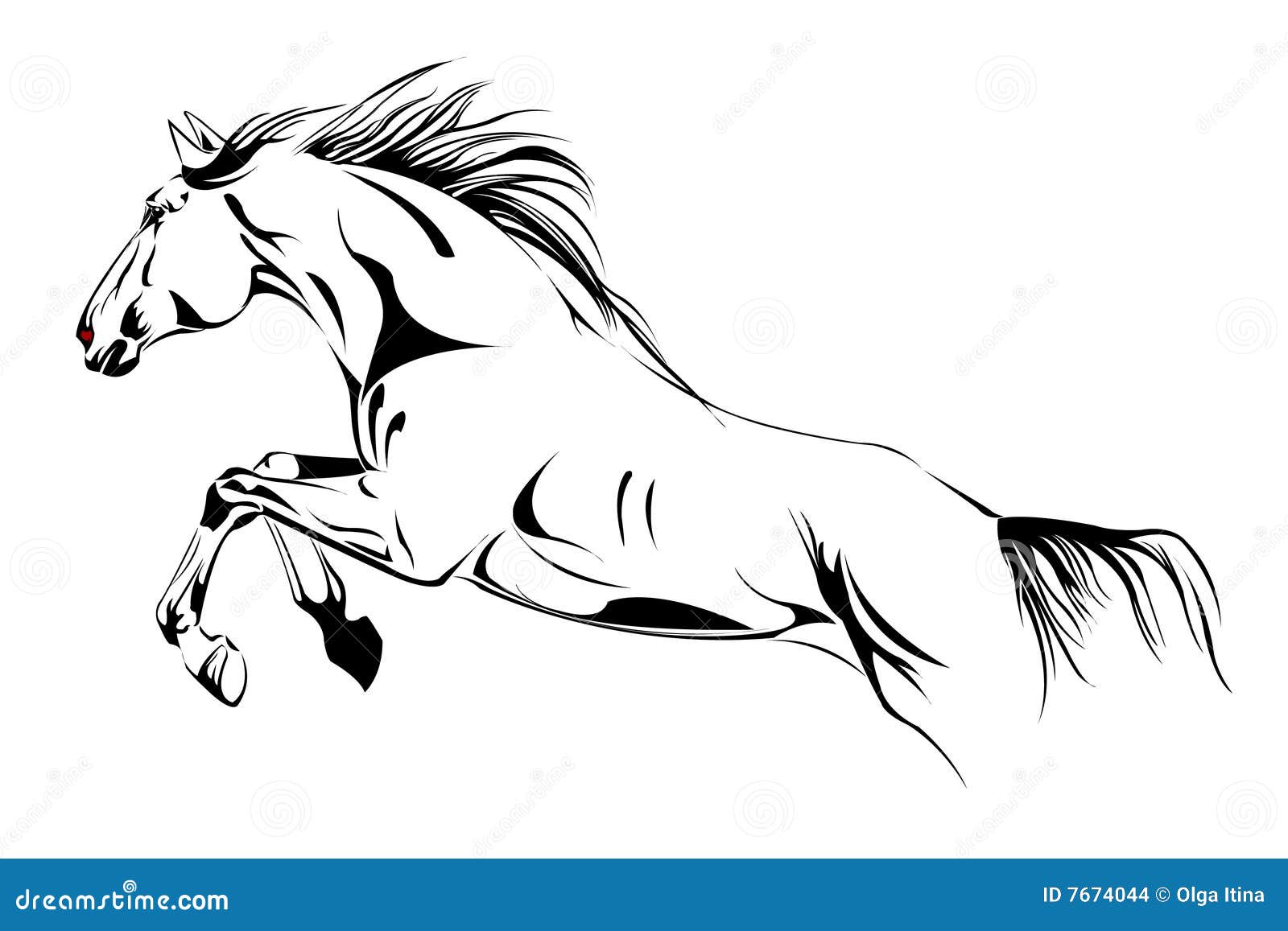 Pferd Springen Vektorabbildung Stock Abbildung - Illustration von ...