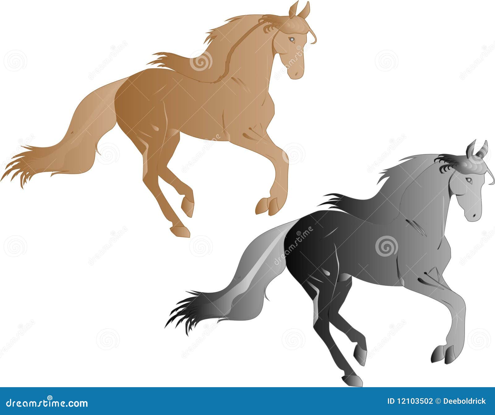 Pferde, Die Abbildung Galoppieren Vektor Abbildung - Illustration von ...