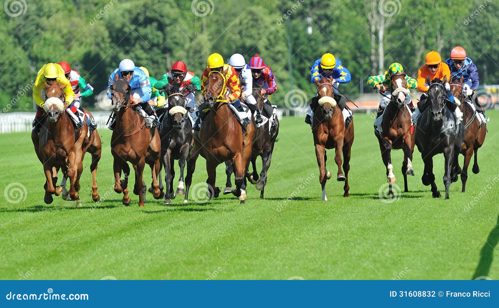 Pferderennen in Mailand, Italien Redaktionelles Stockfotografie - Bild ...