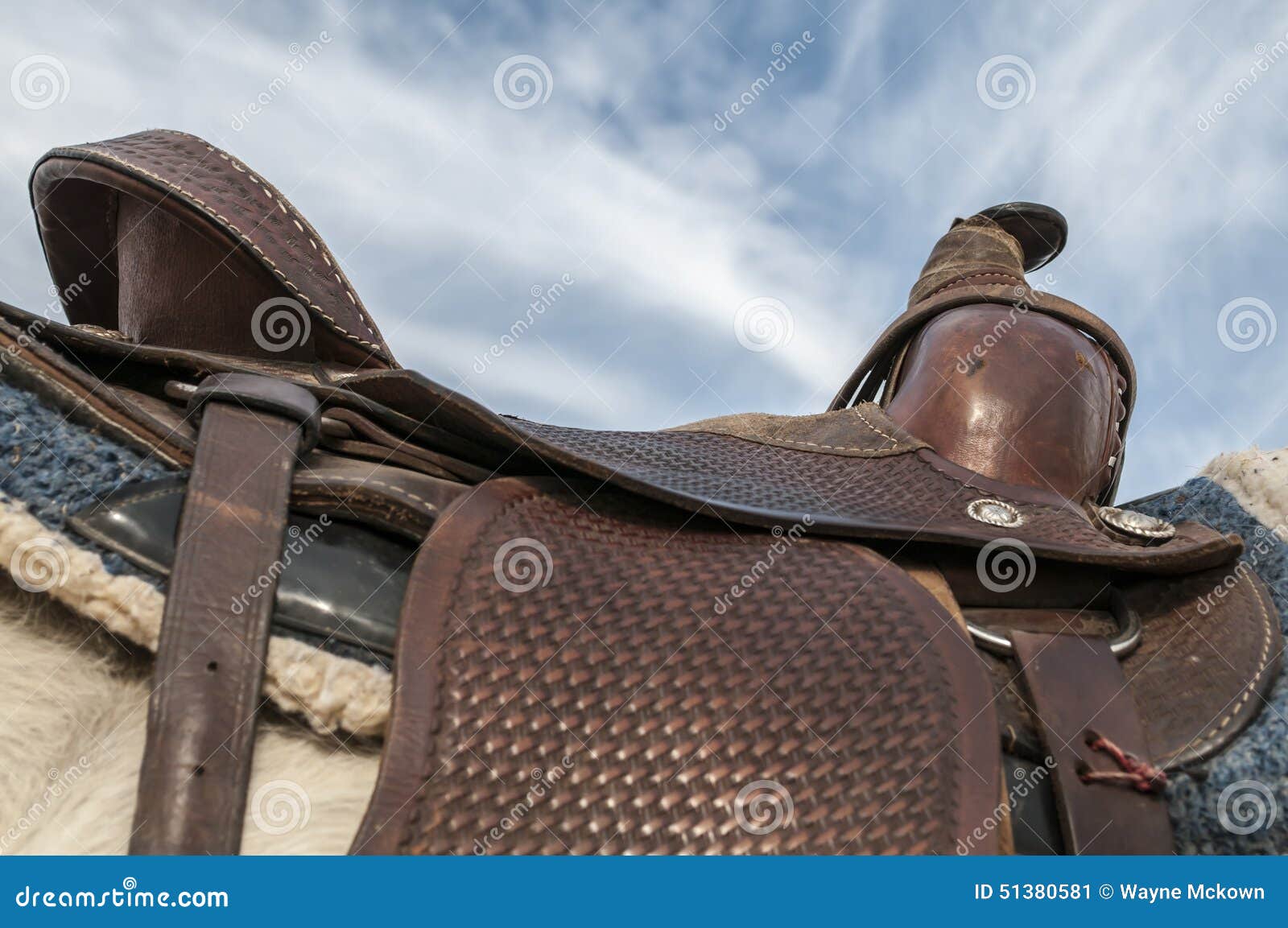 Pferdesattel, Leder, Decke stockbild. Bild von heftzwecke - 51380581