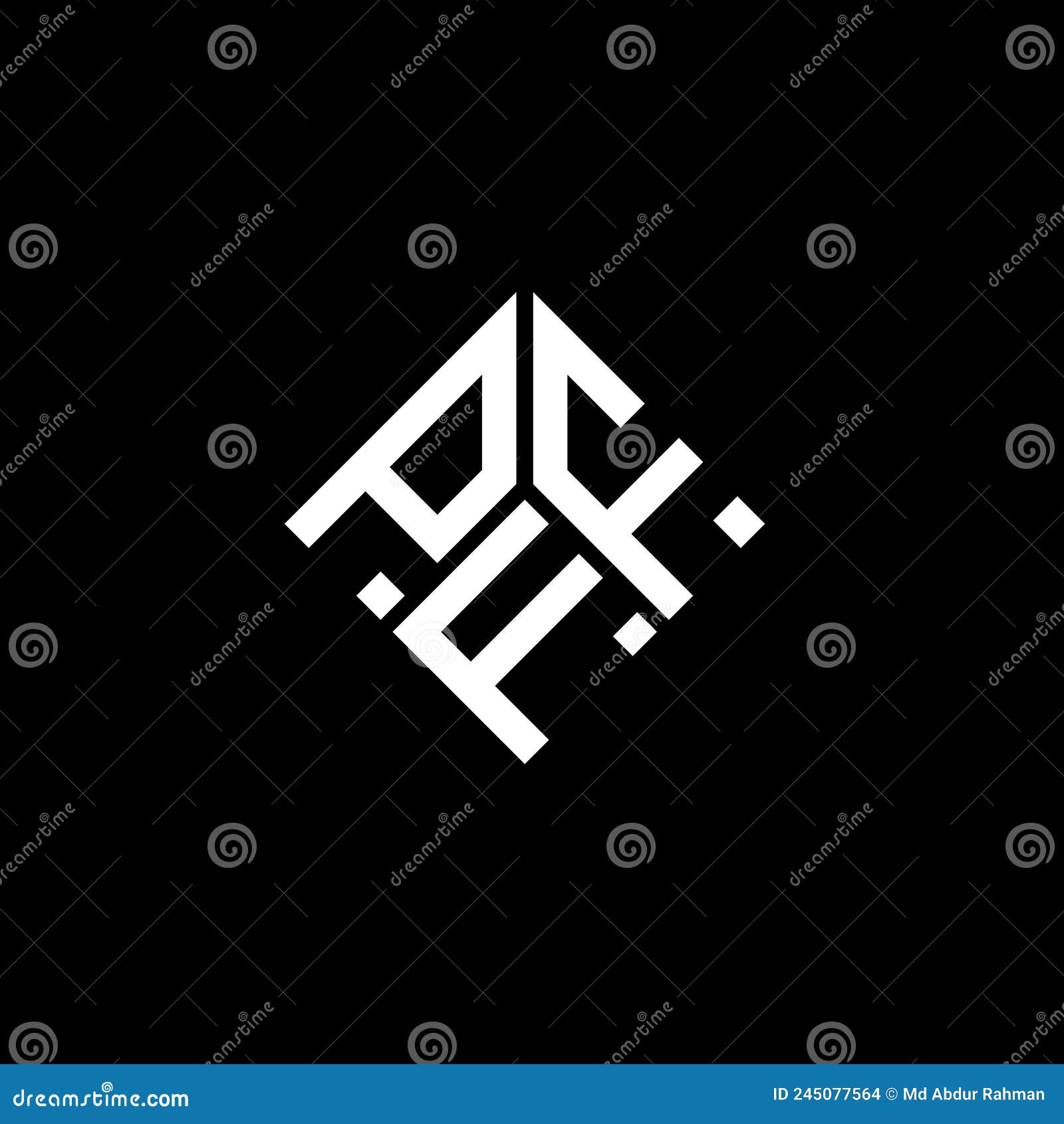 PFF Letter Logo Design on Black Background. PFF Creative Initials ...