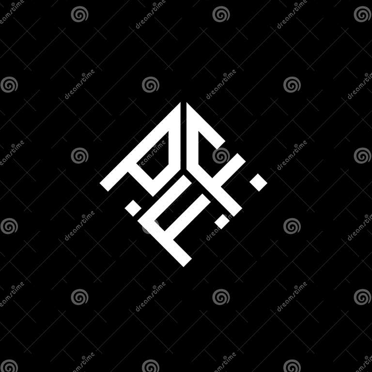 PFF Letter Logo Design on Black Background. PFF Creative Initials ...