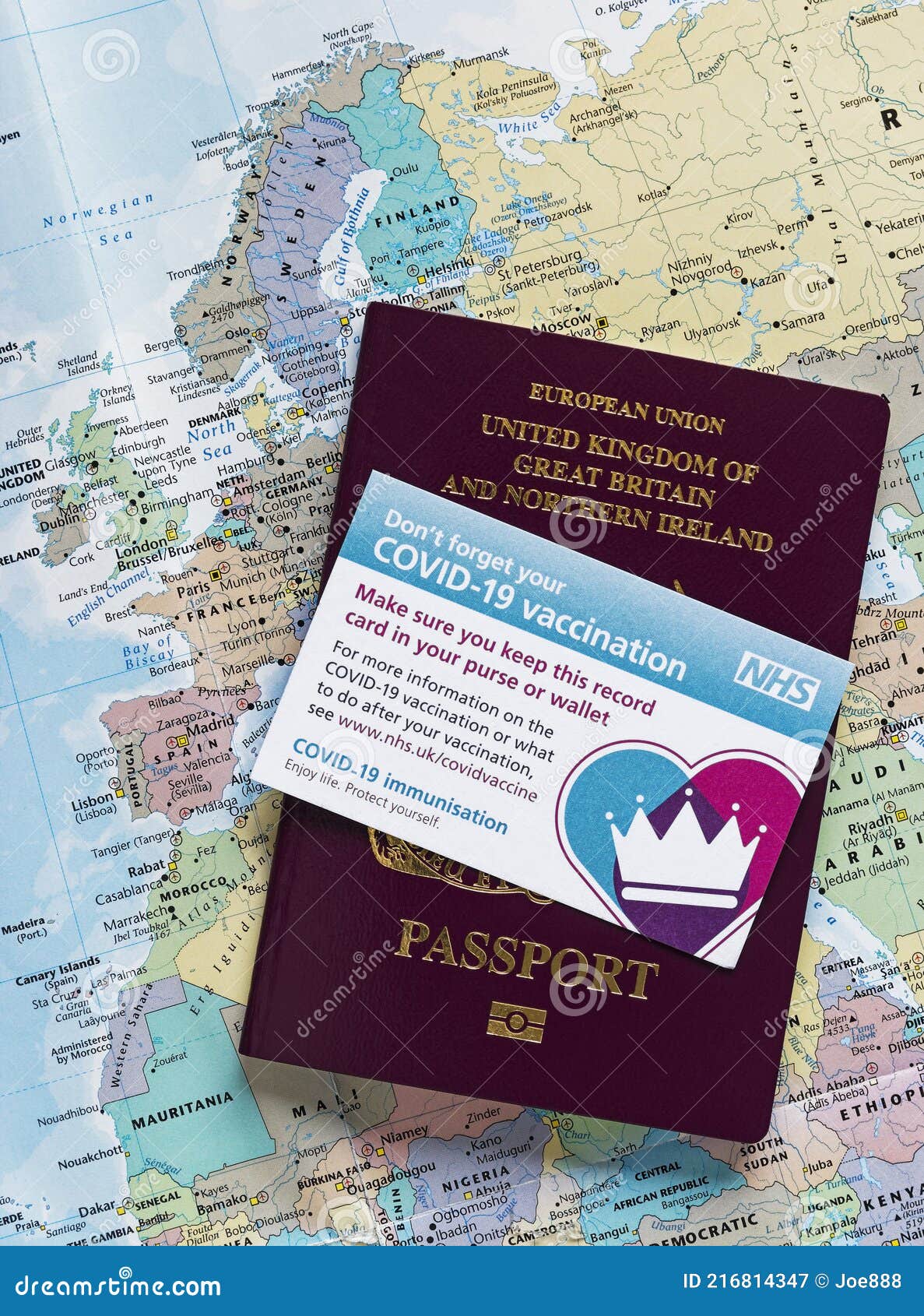 Pfizer Vaccine Card on UK Passport Editorial Photography - Image of ...