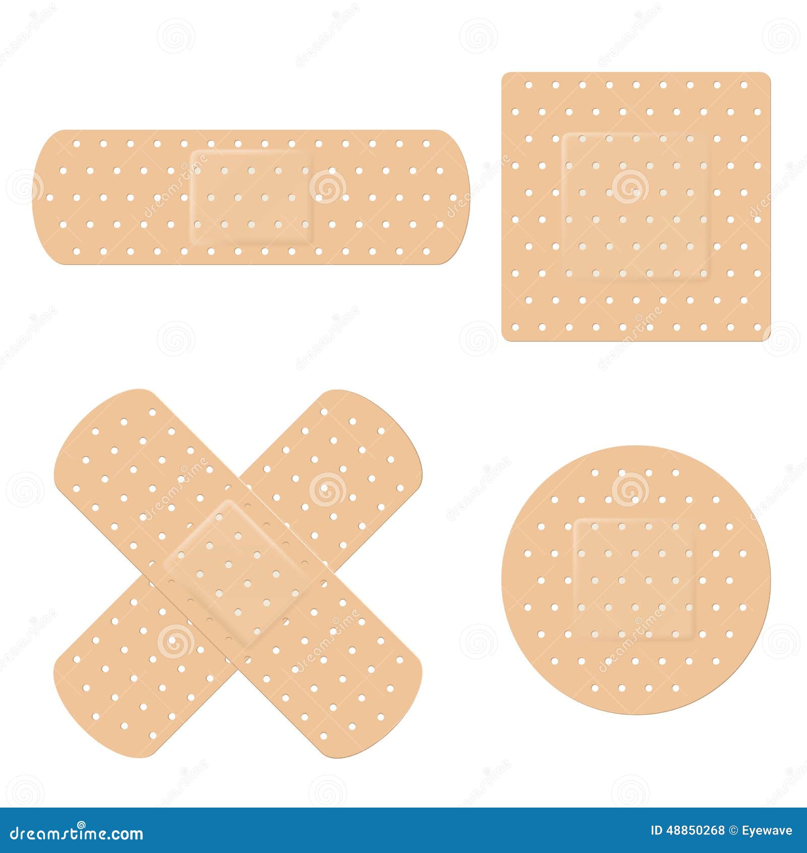 Pflaster-Vektor-Satz vektor abbildung. Illustration von wunde - 48850268