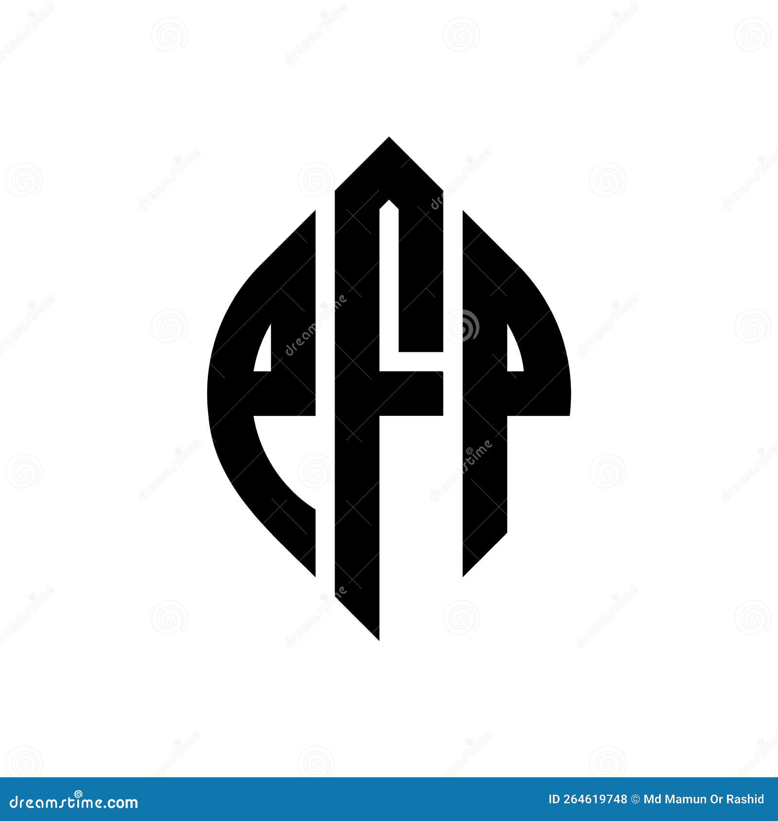 PFP Circle Letter Logo Design with Circle and Ellipse Shape. PFP ...