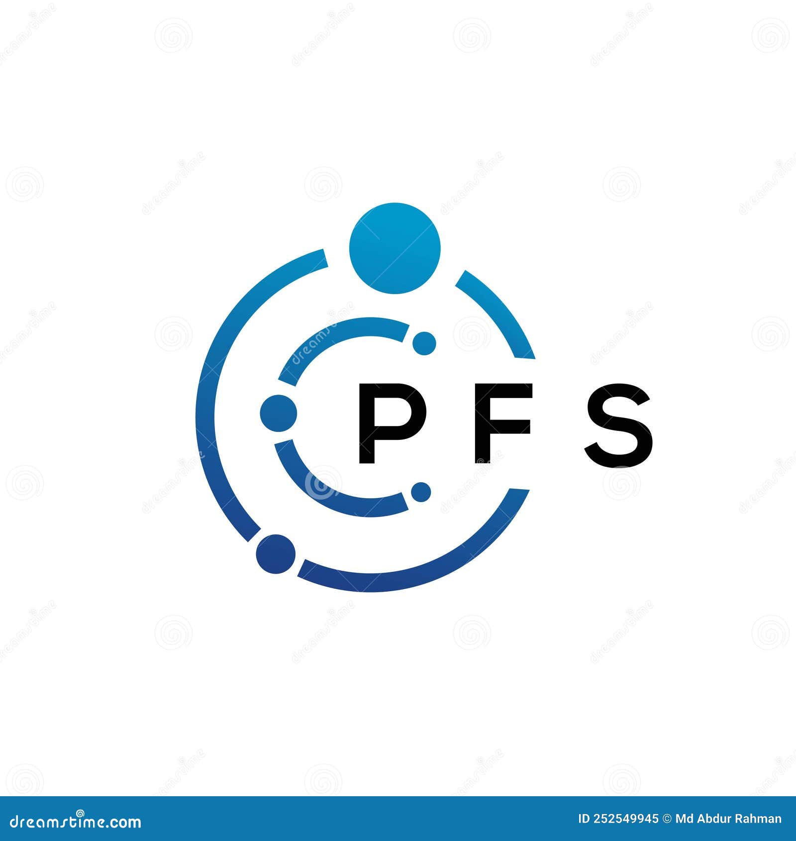 PFS Letter Technology Logo Design on White Background. PFS Creative ...