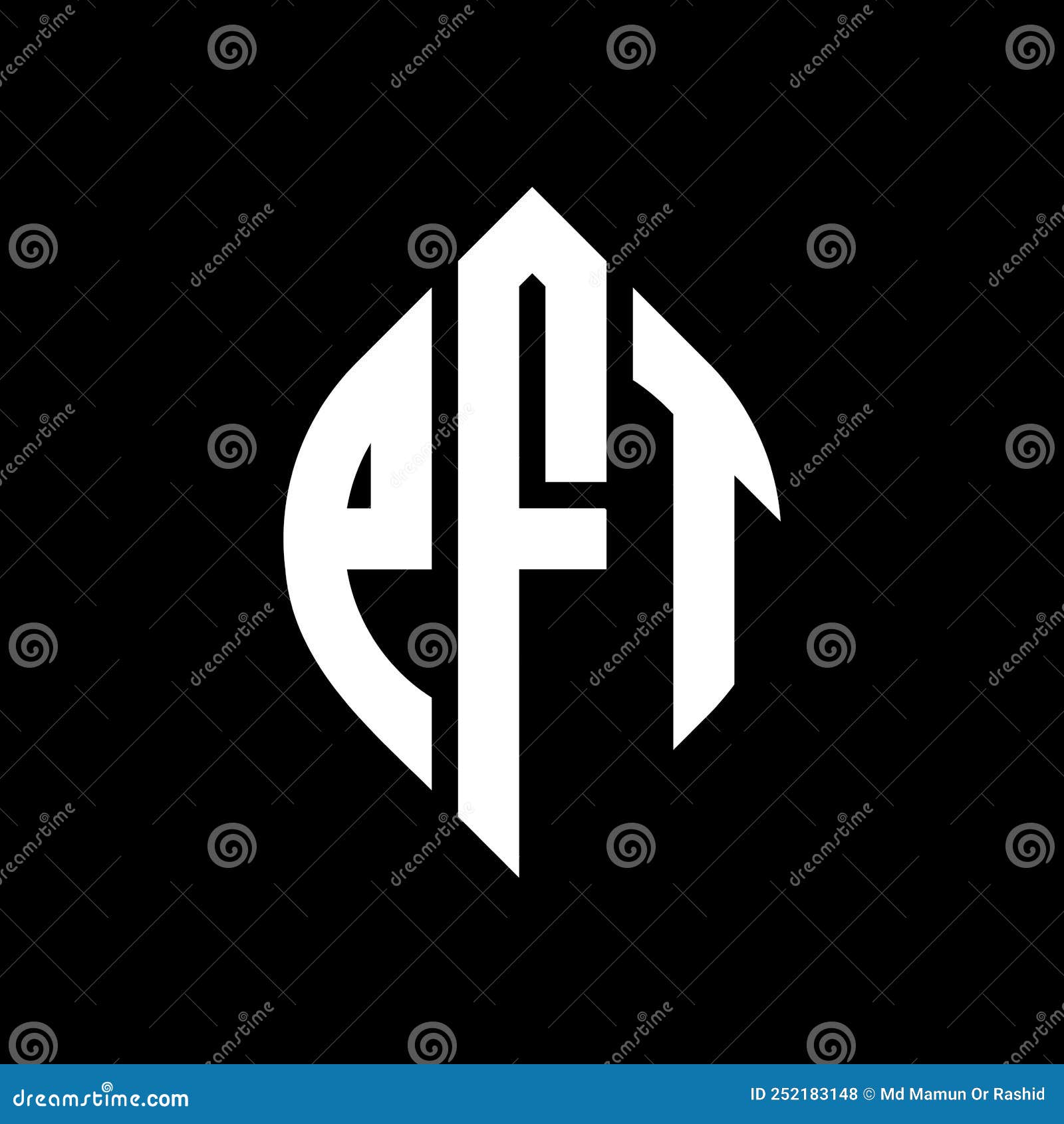 PFT Circle Letter Logo Design with Circle and Ellipse Shape. PFT ...