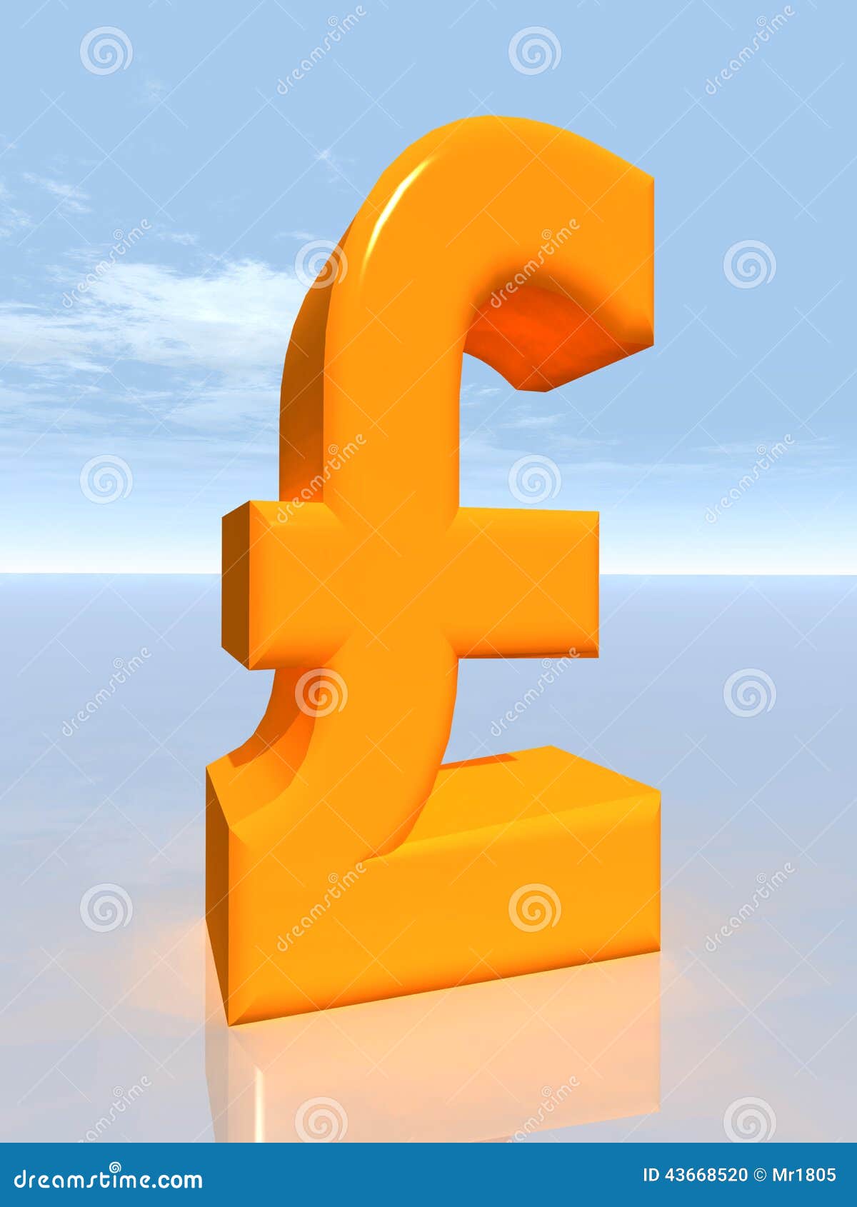 Pfund Sterling Symbol stock abbildung. Illustration von finanzen - 43668520