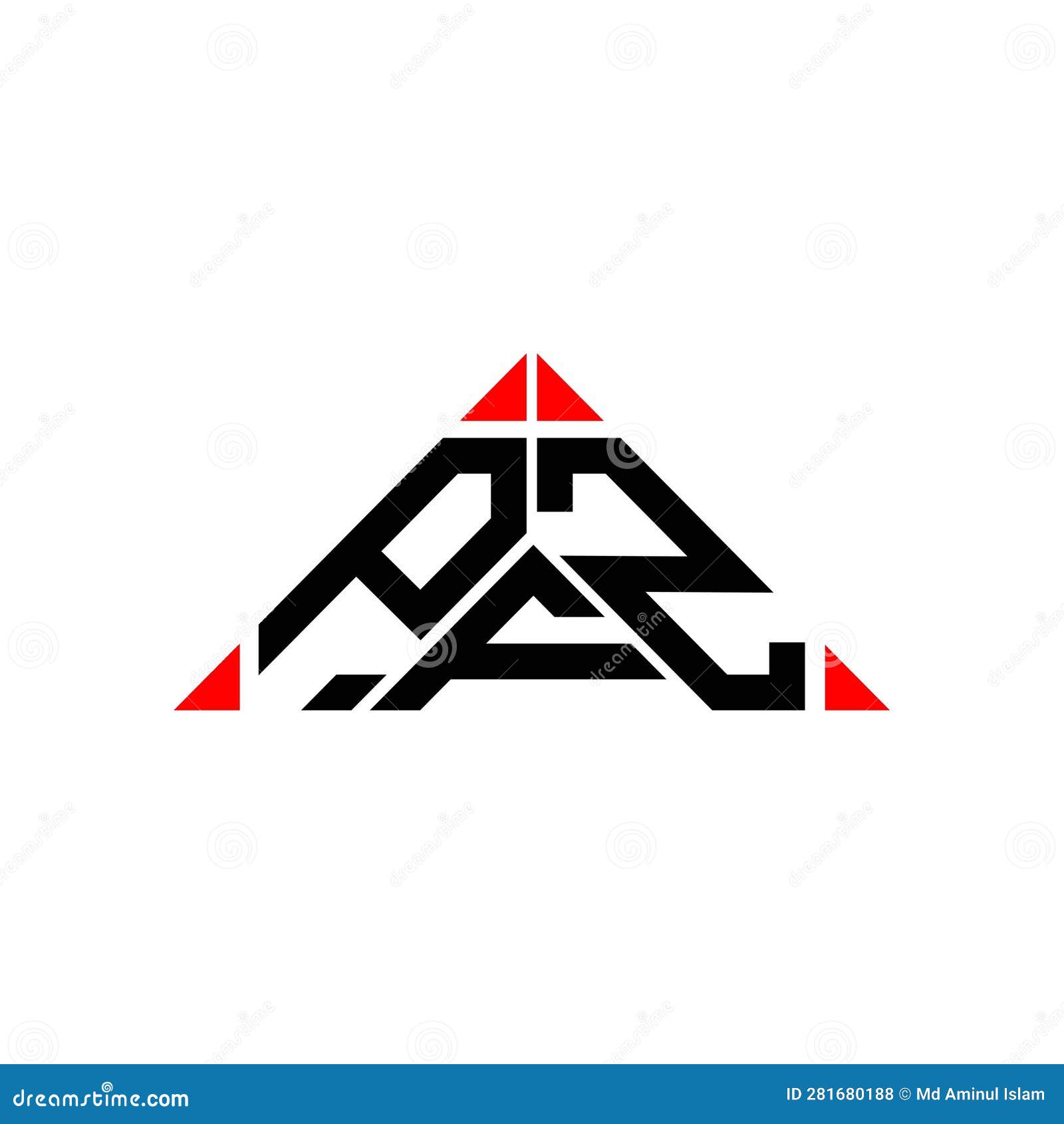 PFZ Letter Logo Creative Design with Vector Graphic, PFZ Stock Vector ...