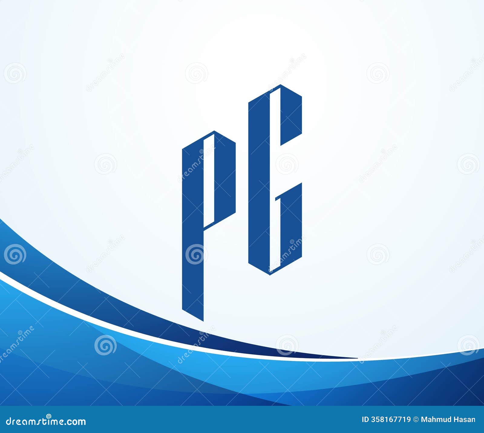 PG Alphabet Letter Logo Design Template Elements Stock Vector ...