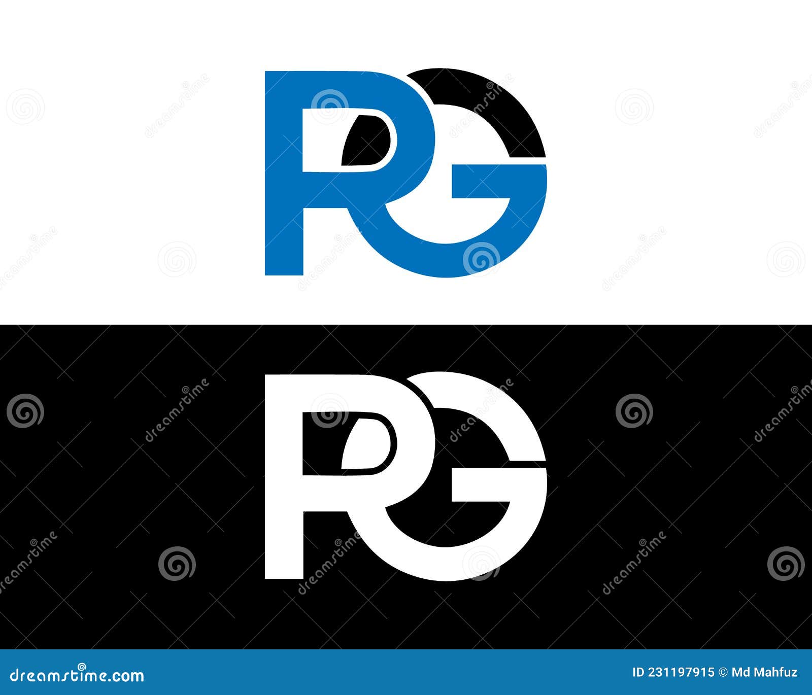 PG Letter Initial Logo Design Template Stock Vector - Illustration of ...