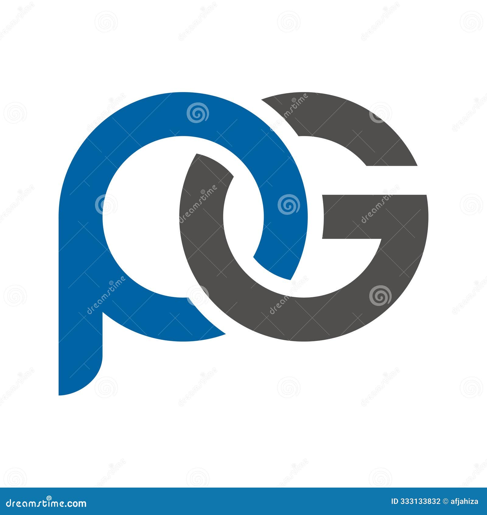 Pg Letter Link Logo Template Stock Vector - Illustration of line, label ...