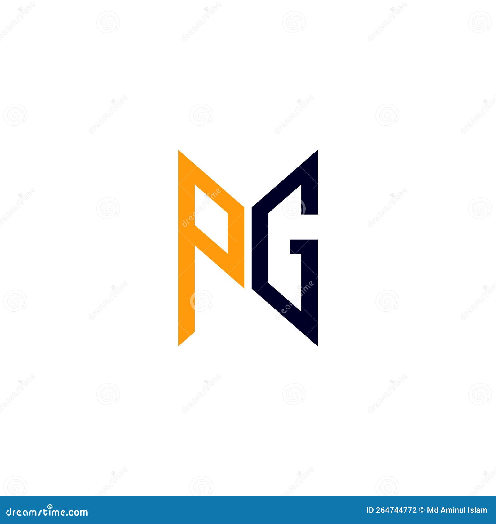 PG Letter Logo Creative Design with Vector Graphic, Stock Vector ...