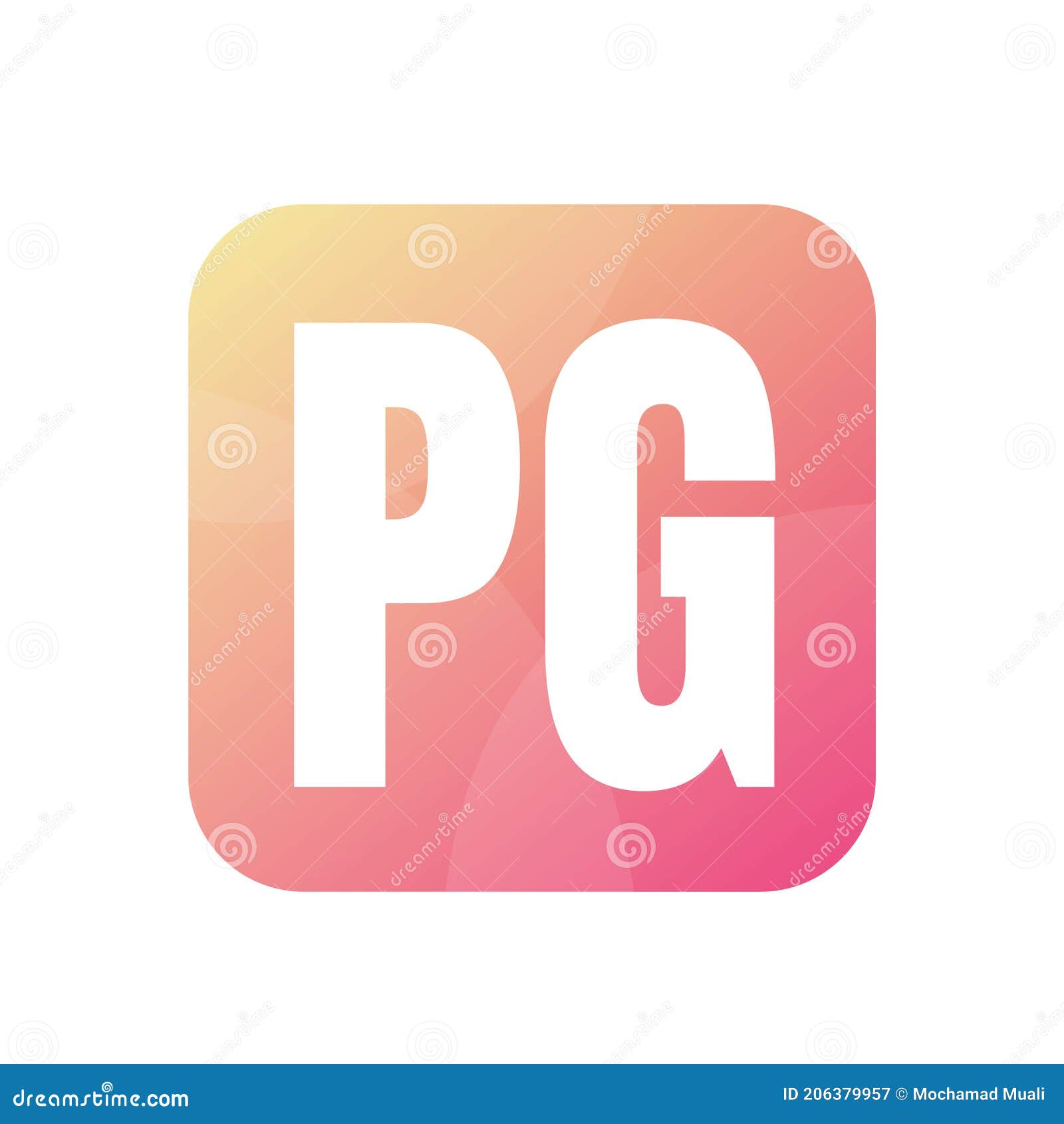 PG Letter Logo Design with Simple Style Stock Vector - Illustration of ...