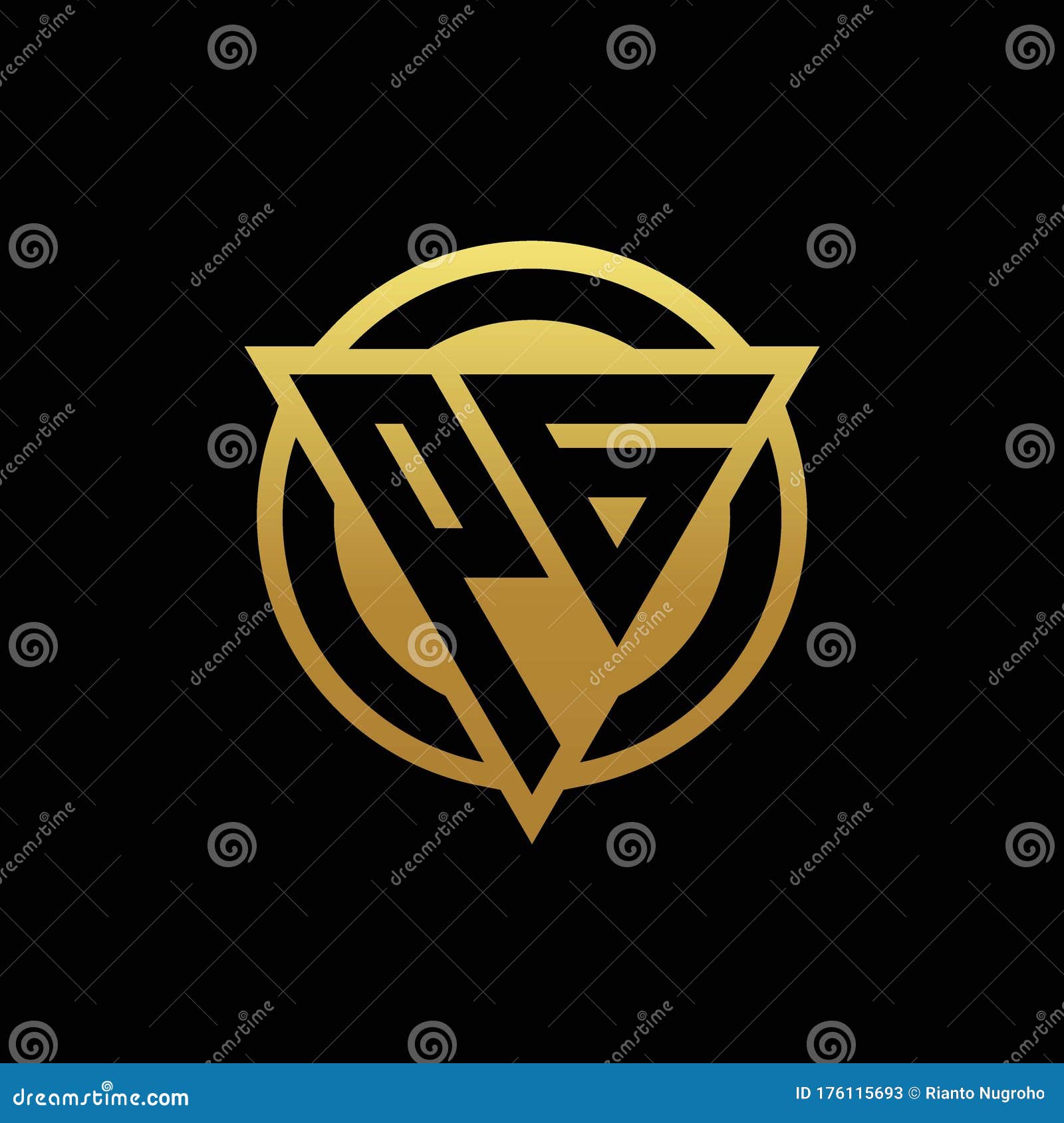 PG Logo Monogram with Triangle Shape and Circle Rounded Isolated on ...