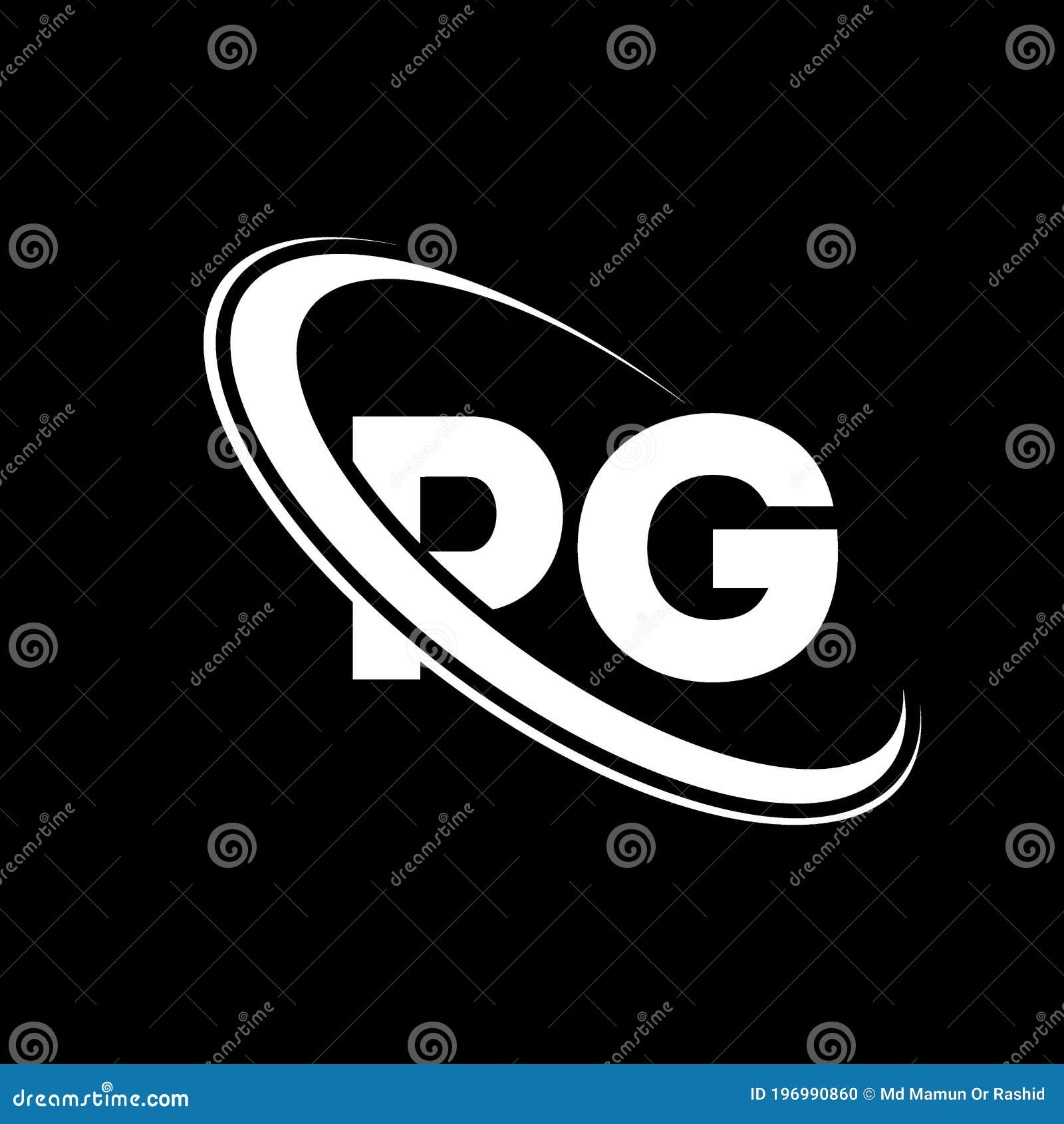PG Logo. P G Design. White PG Letter. PG/P G Letter Logo Design Stock ...