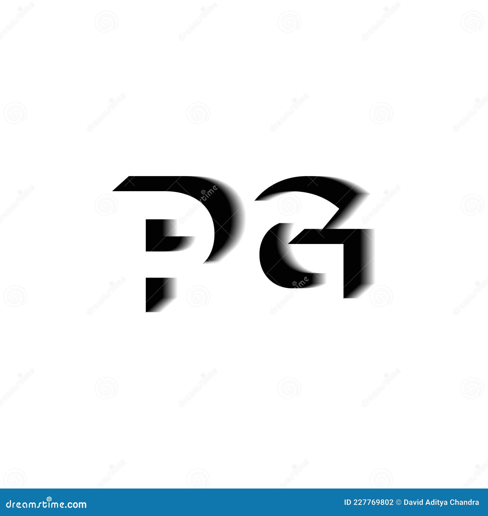 PG Monogram Shadow Shape Style Stock Vector - Illustration of concept ...
