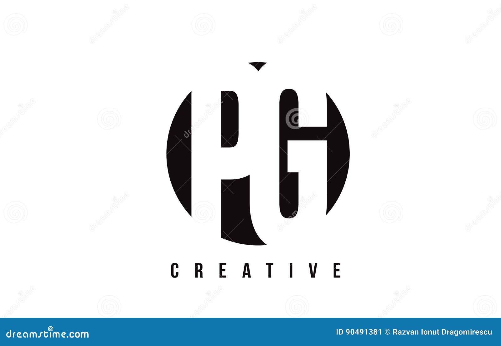 PG P G White Letter Logo Design with Circle Background. Stock Vector ...