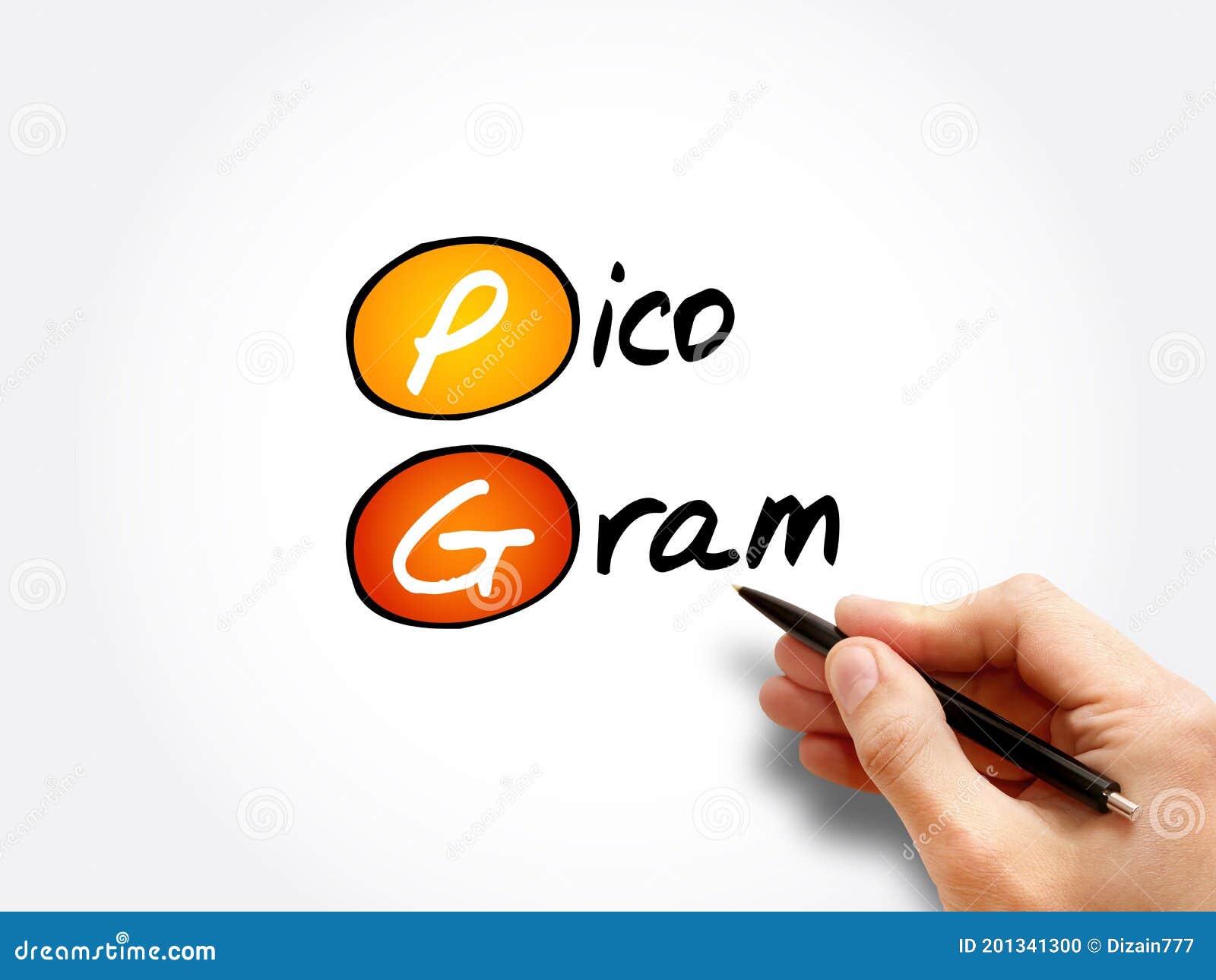 PG - Picogram Acronym, Concept Background Stock Photo - Image of ...