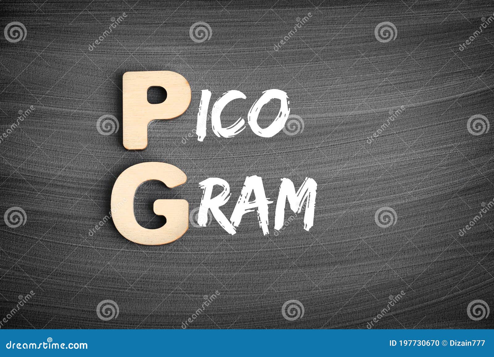 PG - Picogram Acronym, Medical Concept on Blackboard Stock Photo ...