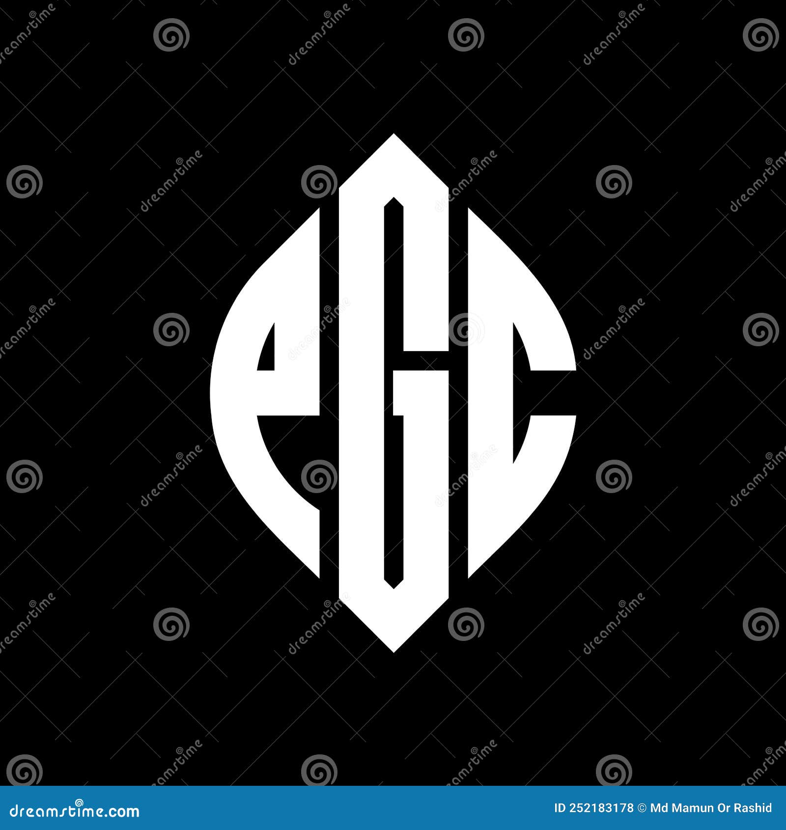 PGC Circle Letter Logo Design with Circle and Ellipse Shape. PGC ...