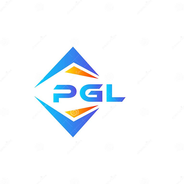 PGL Abstract Technology Logo Design on White Background. PGL Creative ...
