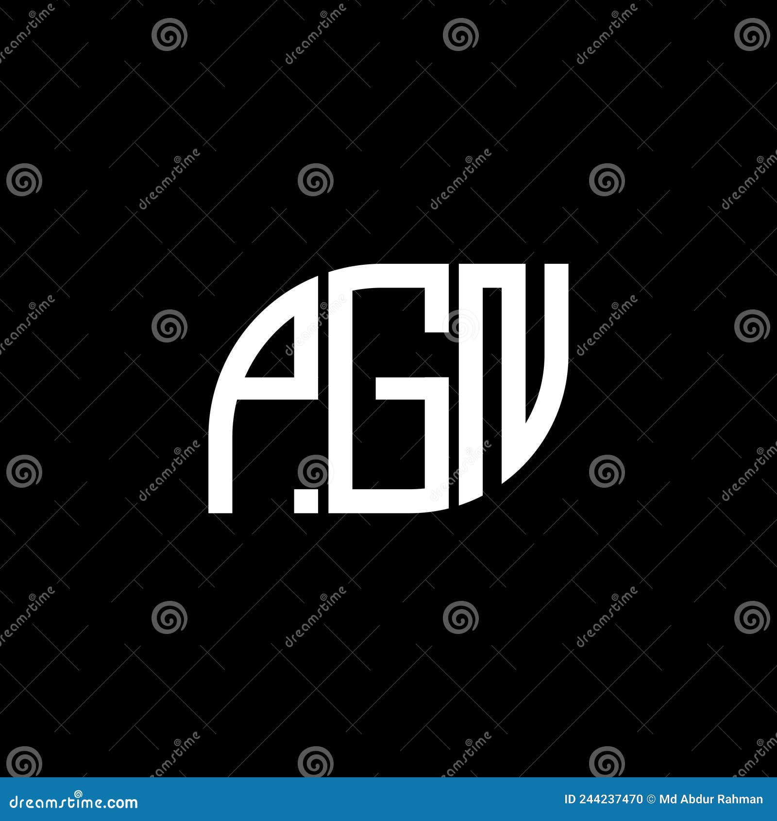 PGN Letter Logo Design on Black Background.PGN Creative Initials Letter ...