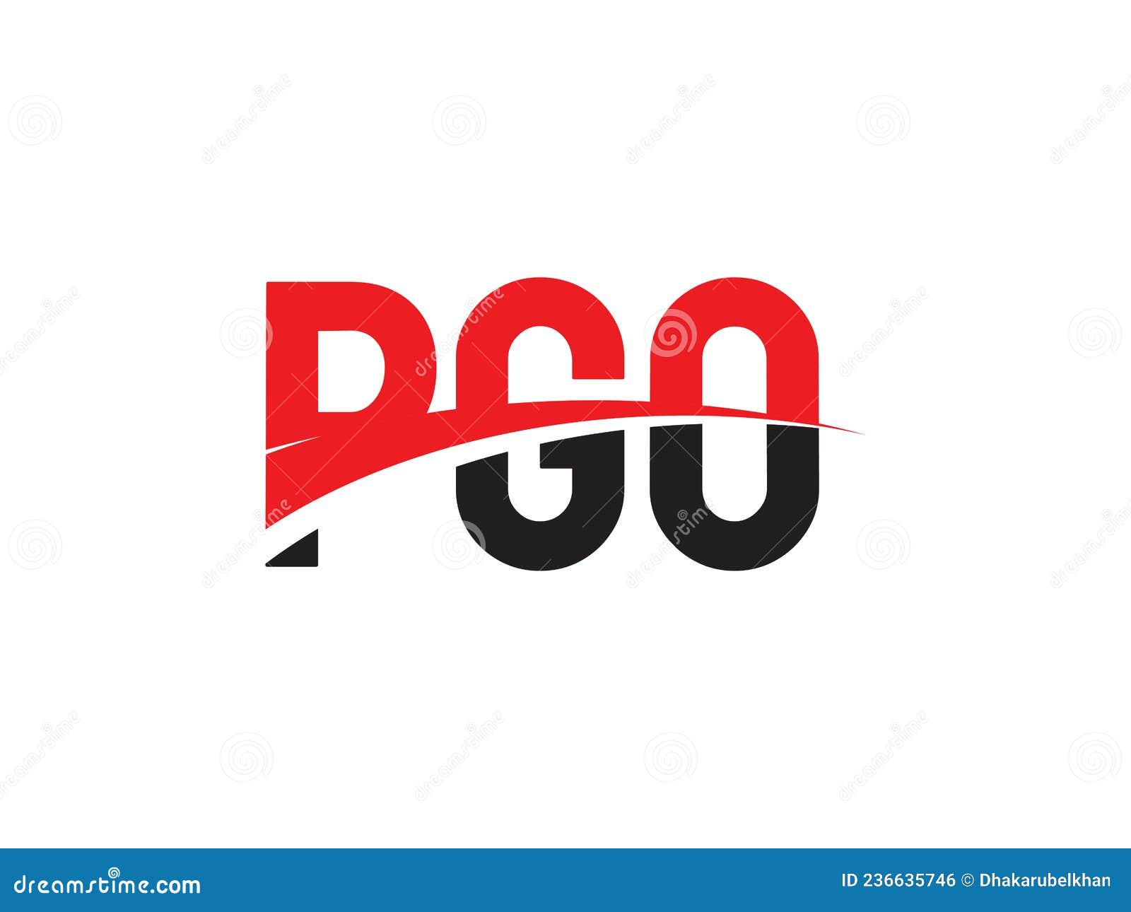 PGO Letter Initial Logo Design Vector Illustration Stock Vector ...