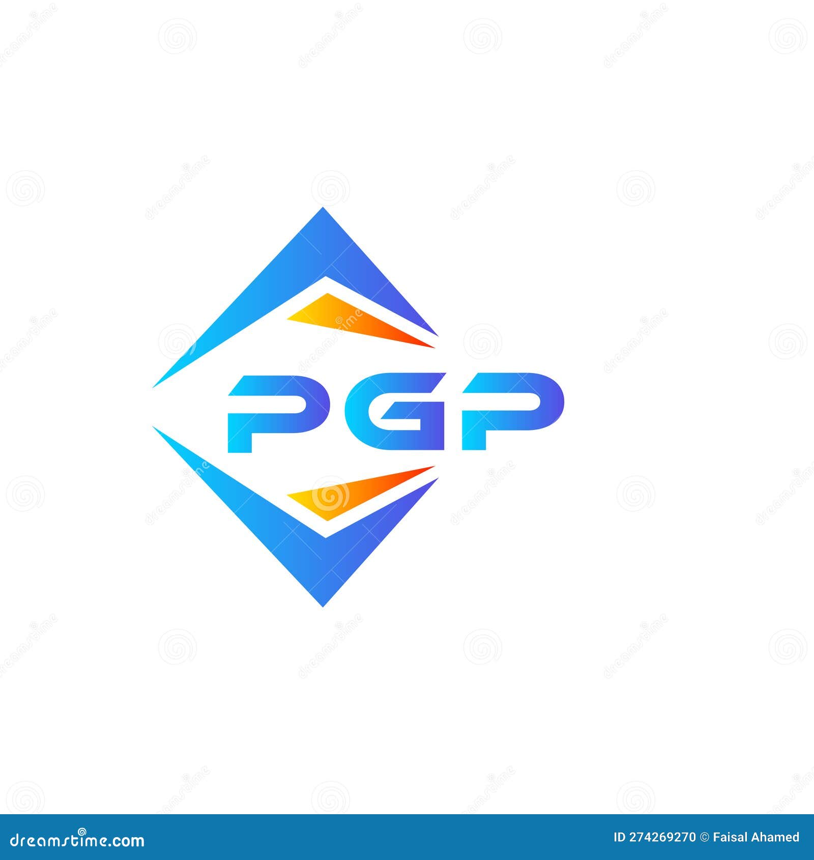 PGP Abstract Technology Logo Design on White Background. PGP Creative ...