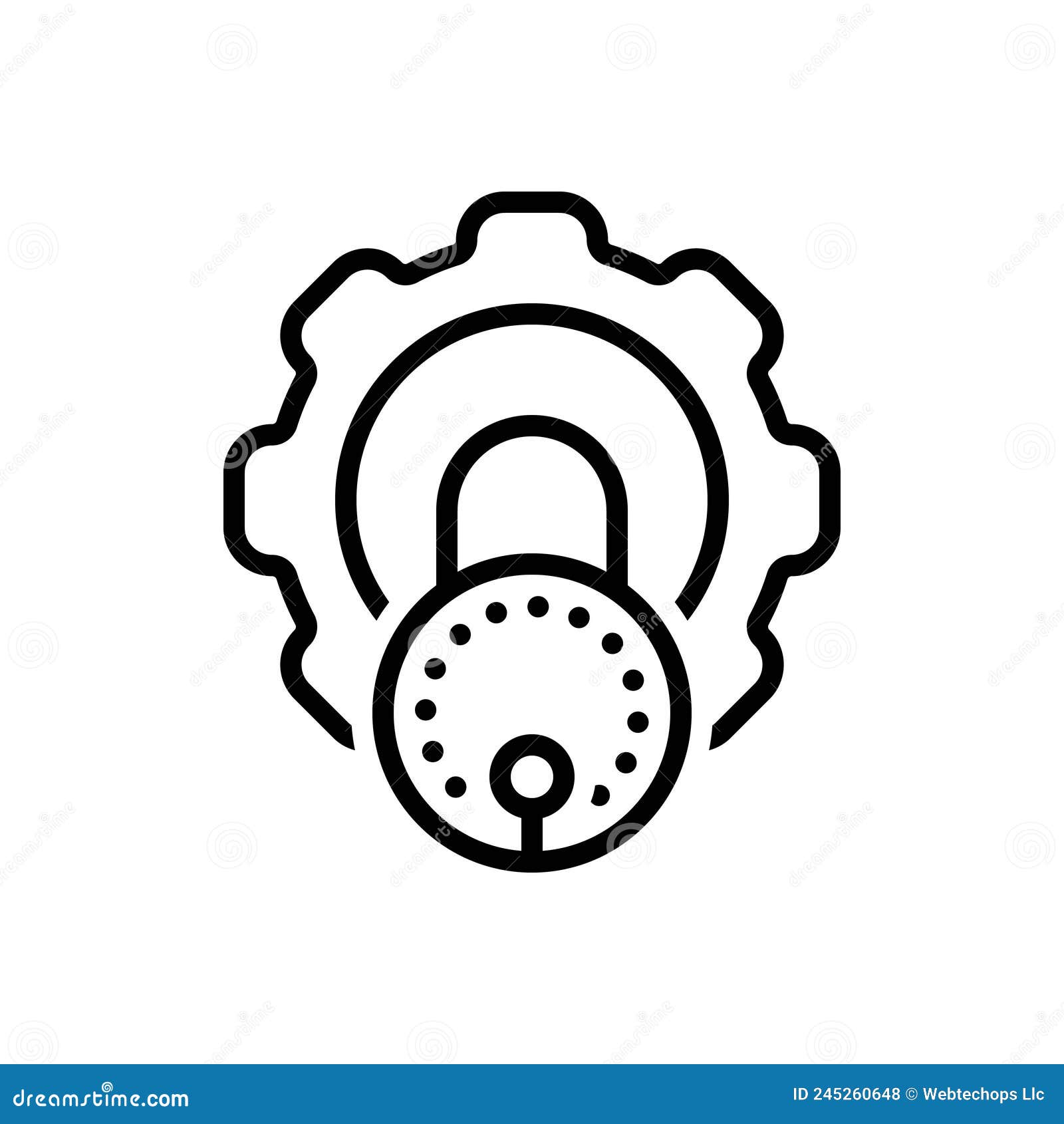 Black Line Icon for Pgp, Secure and Password Stock Vector ...
