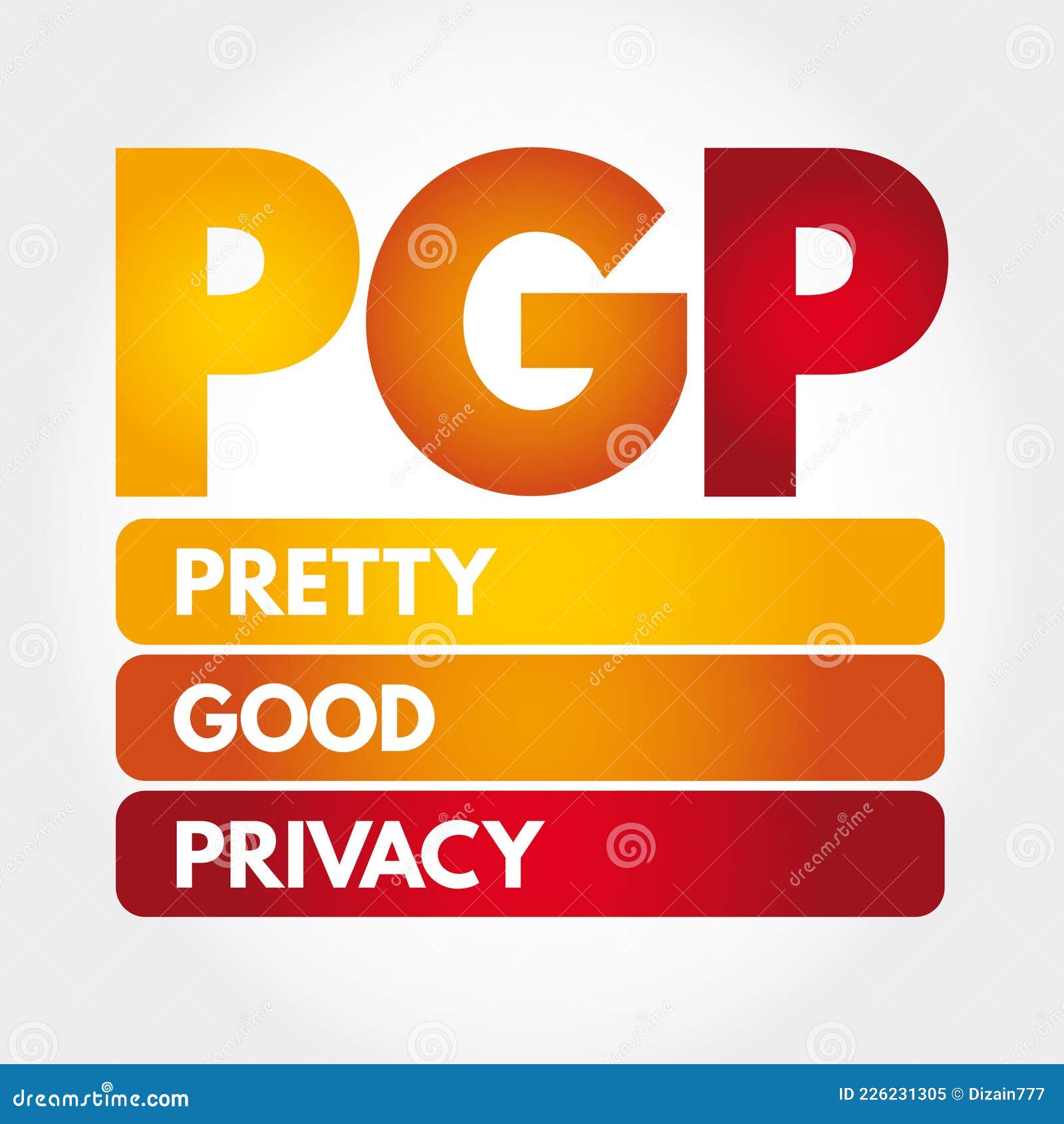 PGP - Pretty Good Privacy Acronym, Technology Concept Background Stock ...