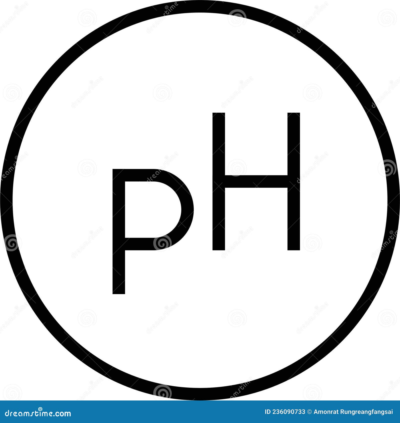 PH Balance Label Line Icon, Vector Illustration Stock Vector ...