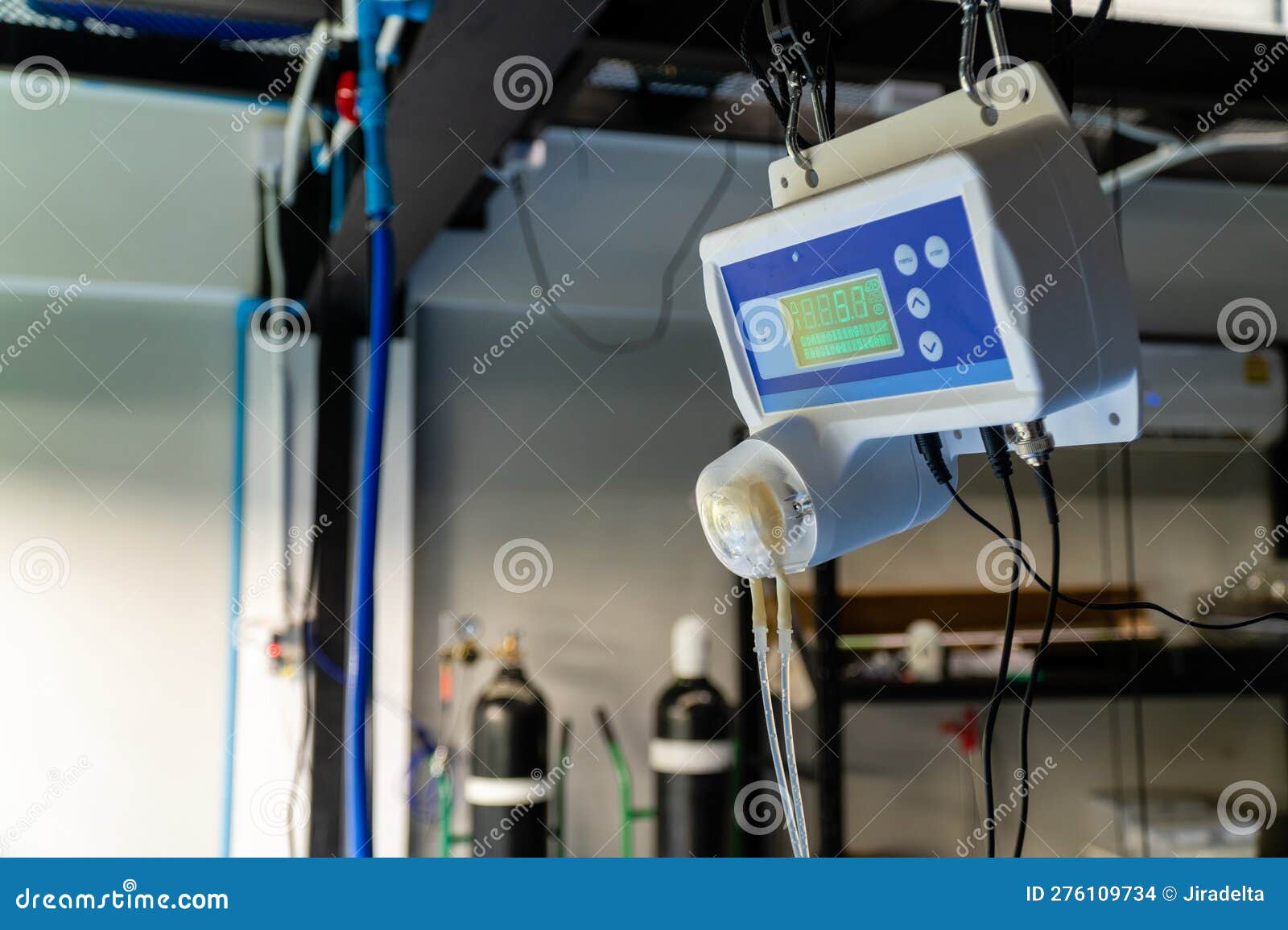 PH Controller Hanging in Hydroponic Farm Stock Photo - Image of control ...