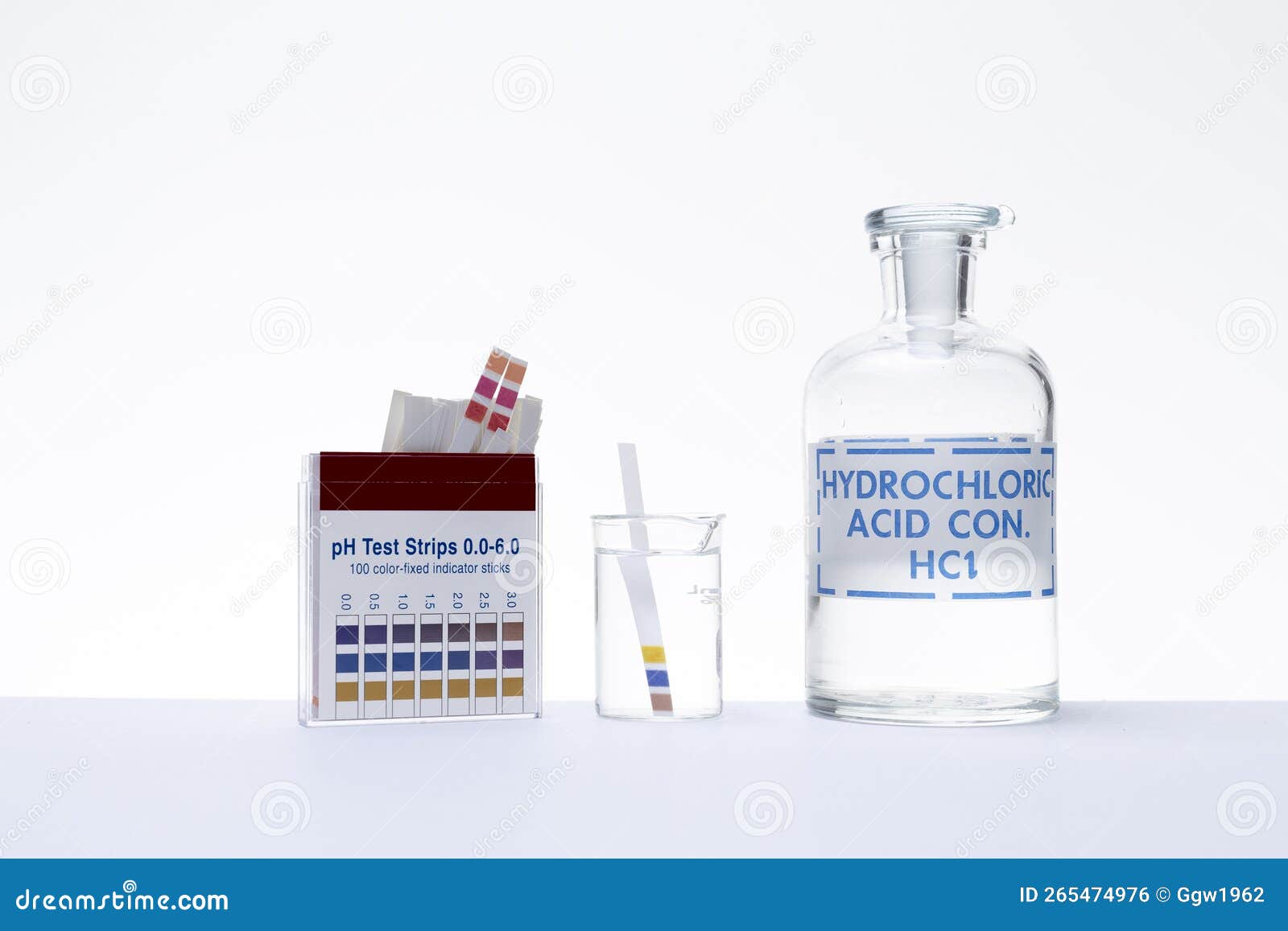 PH of hydrochloric acid stock photo. Image of discovery - 265474976
