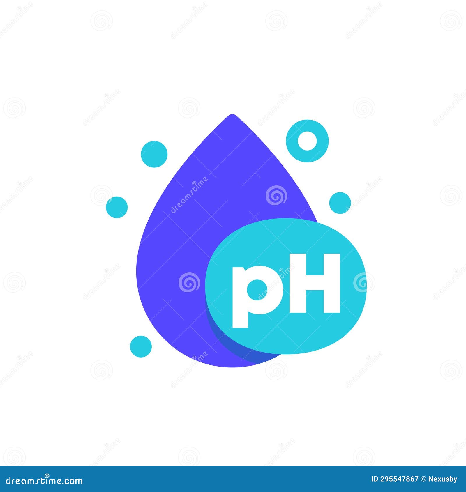 Ph Icon with a Drop, Acidity Level Vector Stock Vector - Illustration ...