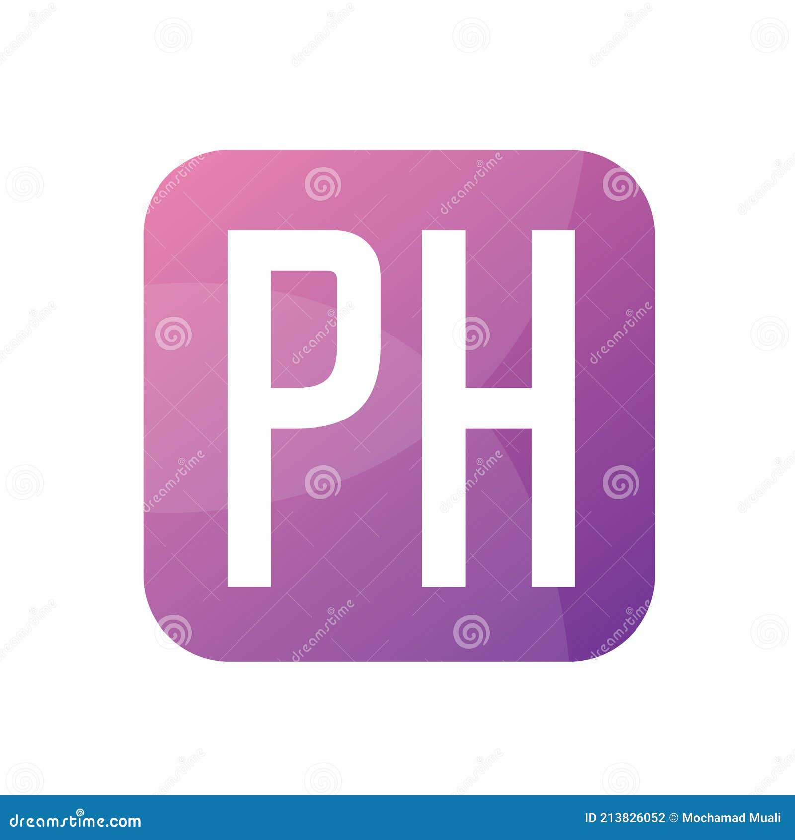 PH Letter Logo Design with Simple Style Stock Vector - Illustration of ...