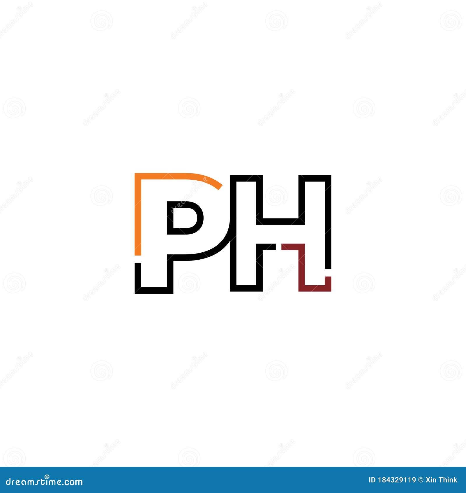 PH Letter Logo Icon Design Template Elements Stock Vector ...