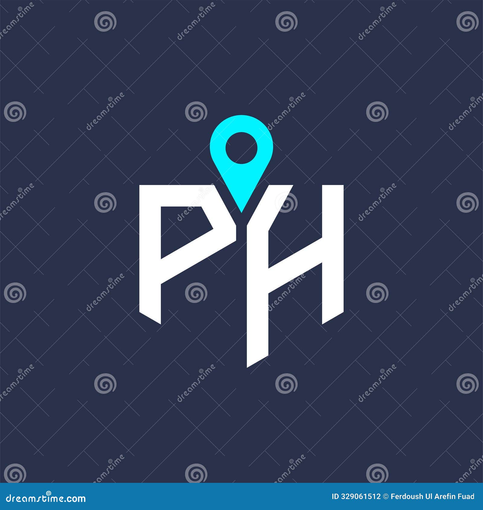 PH Location Logo Design for Recruitment and Navigation - Letter PH Logo ...