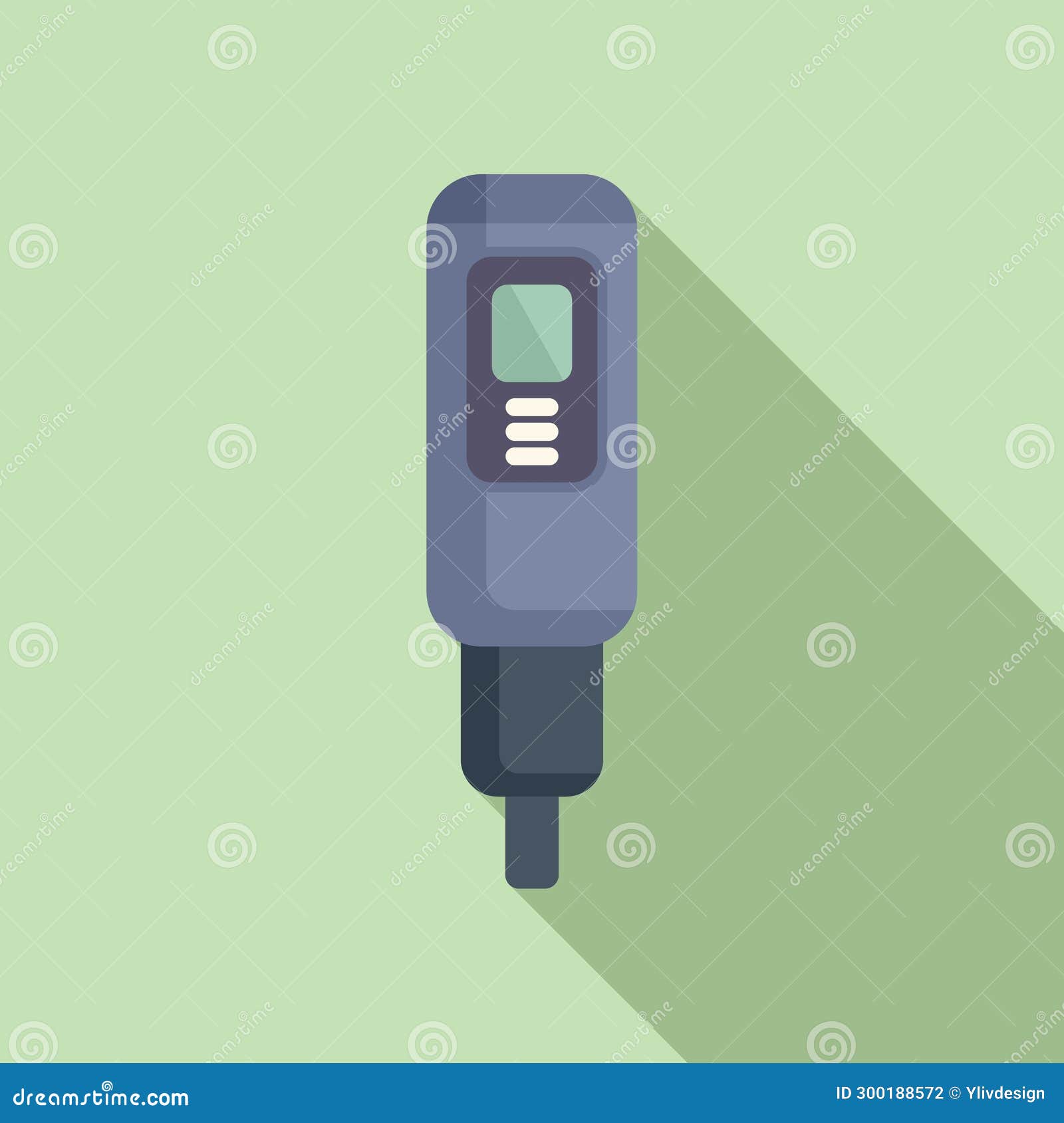 Ph Meter Probe Icon Flat Vector. Soil Test Kit Stock Illustration ...