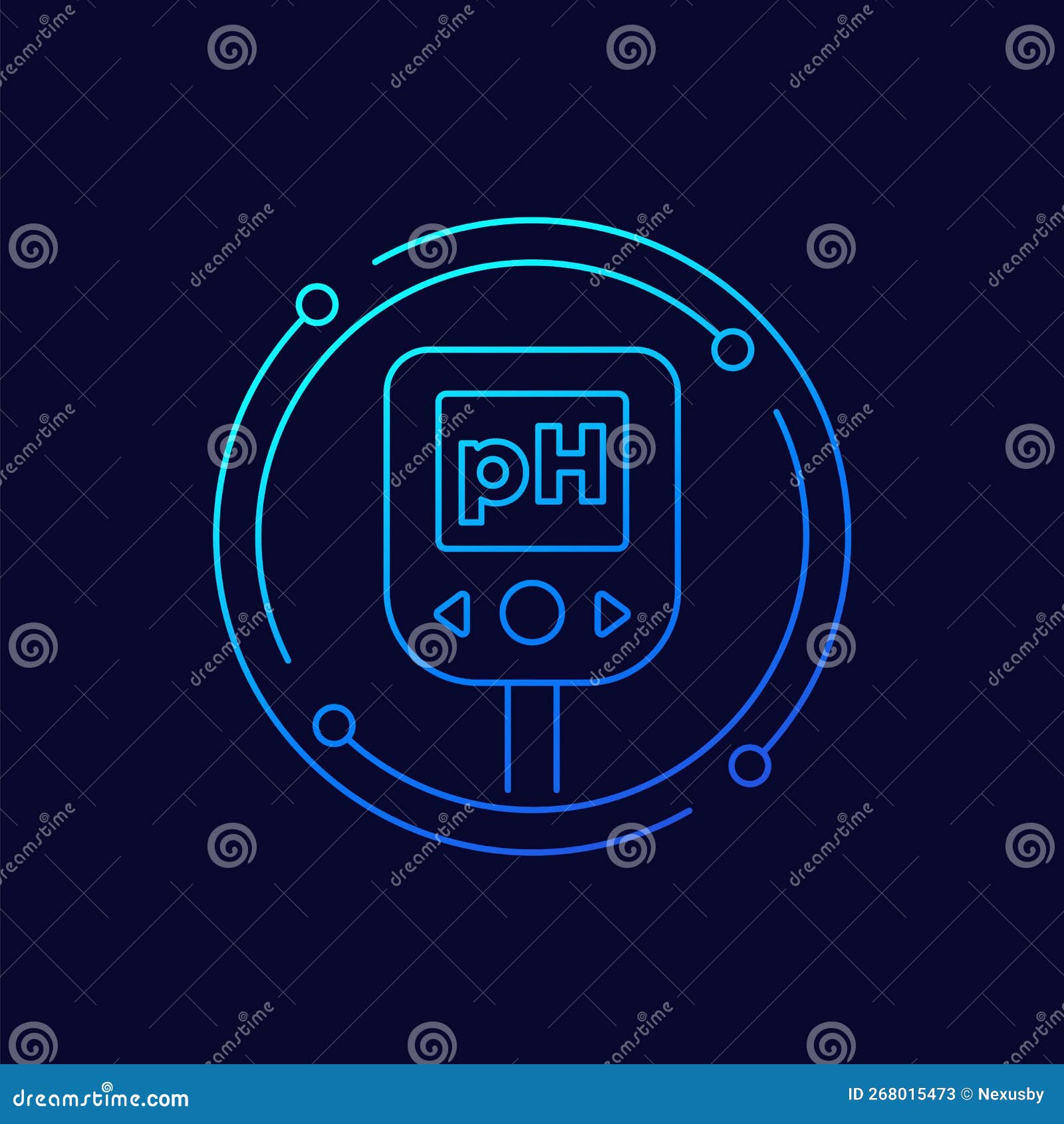 Ph Meter for Soil Icon, Linear Design Stock Vector - Illustration of ...