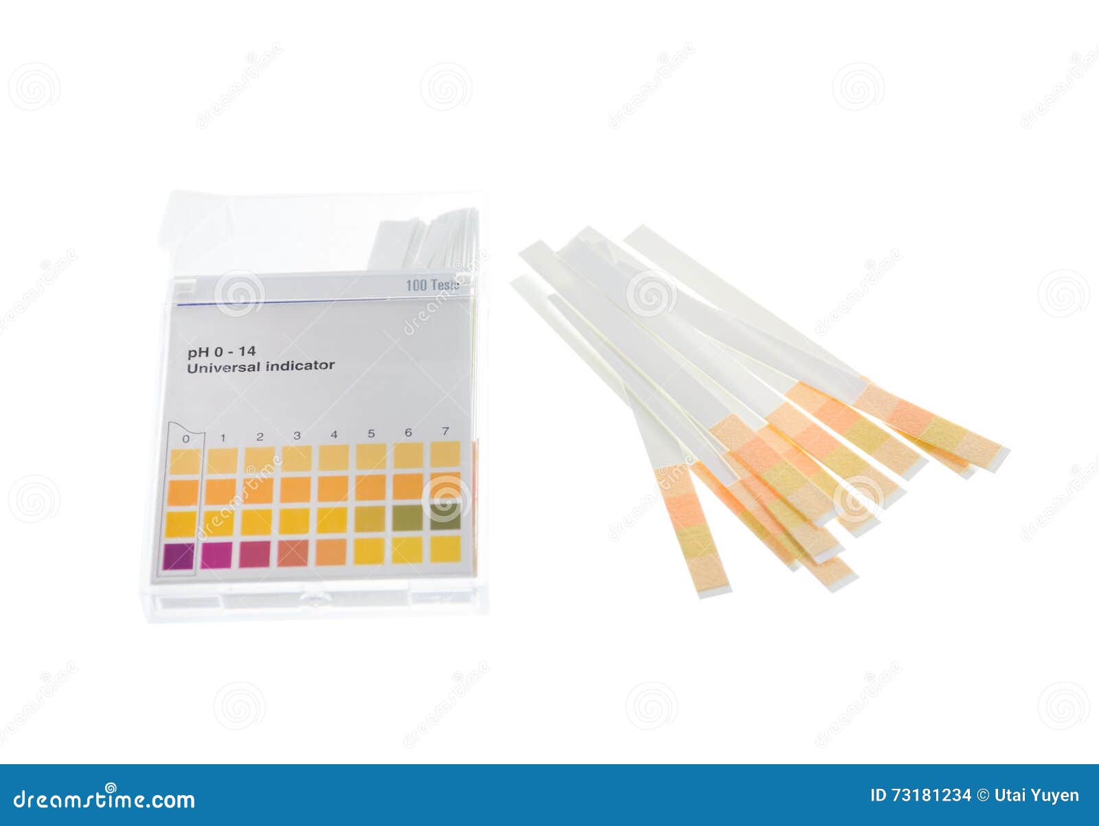 PH Paper Indicators and PH Values Stock Photo - Image of fluid, glass ...