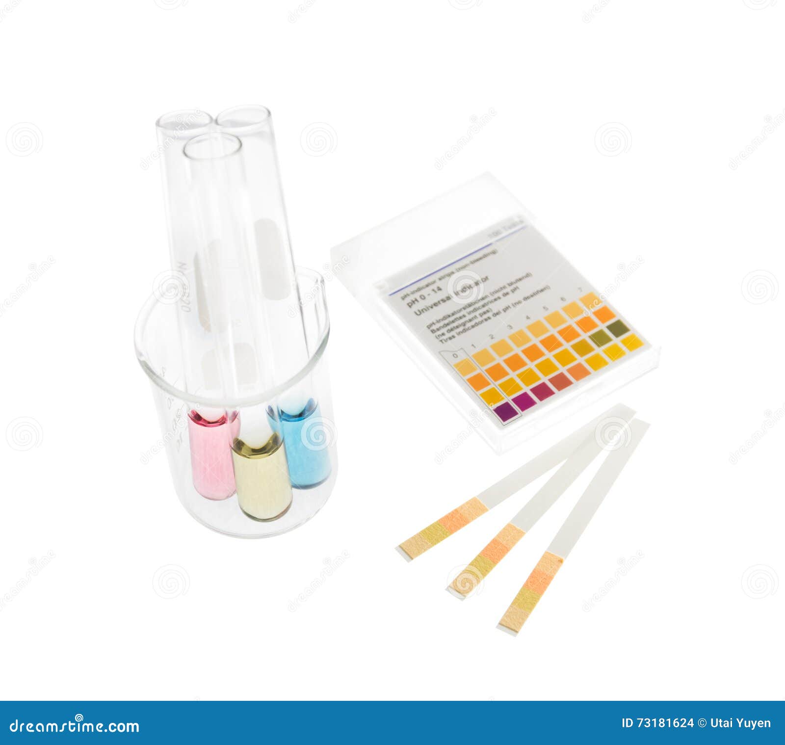 PH Paper Indicators Solution Stock Photo - Image of values, chemical ...