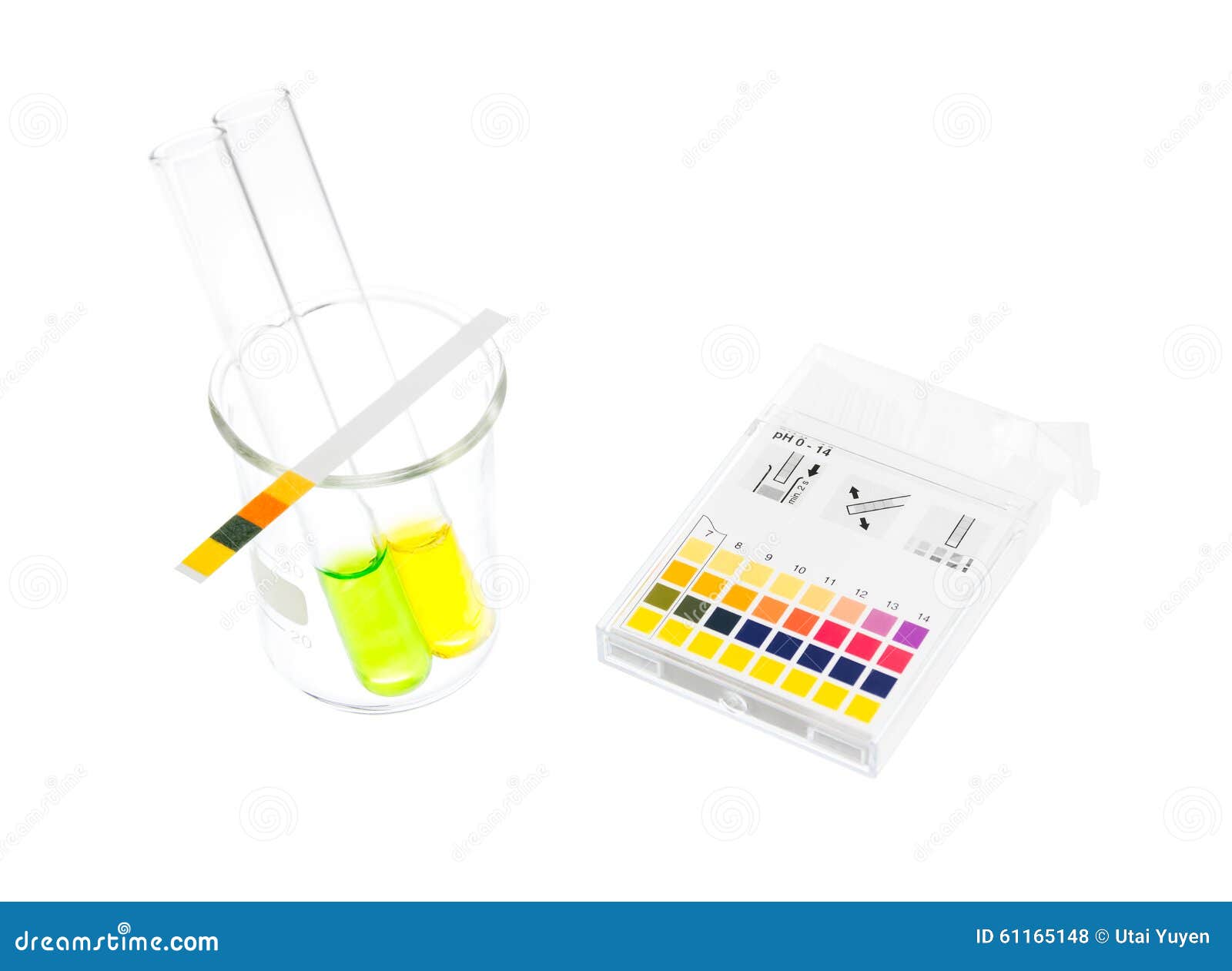 PH Paper Indicators and Tube Stock Photo - Image of reaction, school ...